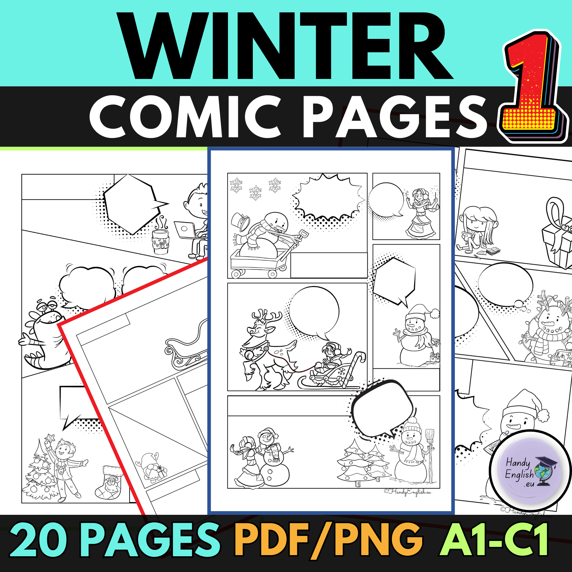 Comic Book Pages: Winter and Christmas - Payhip