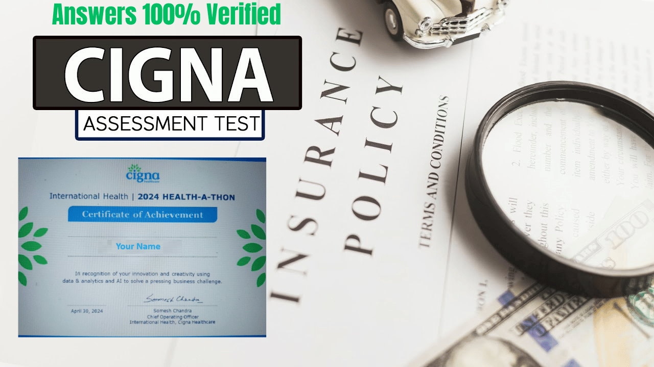 Cigna Assessment Test Answers PDF 2024 - Payhip
