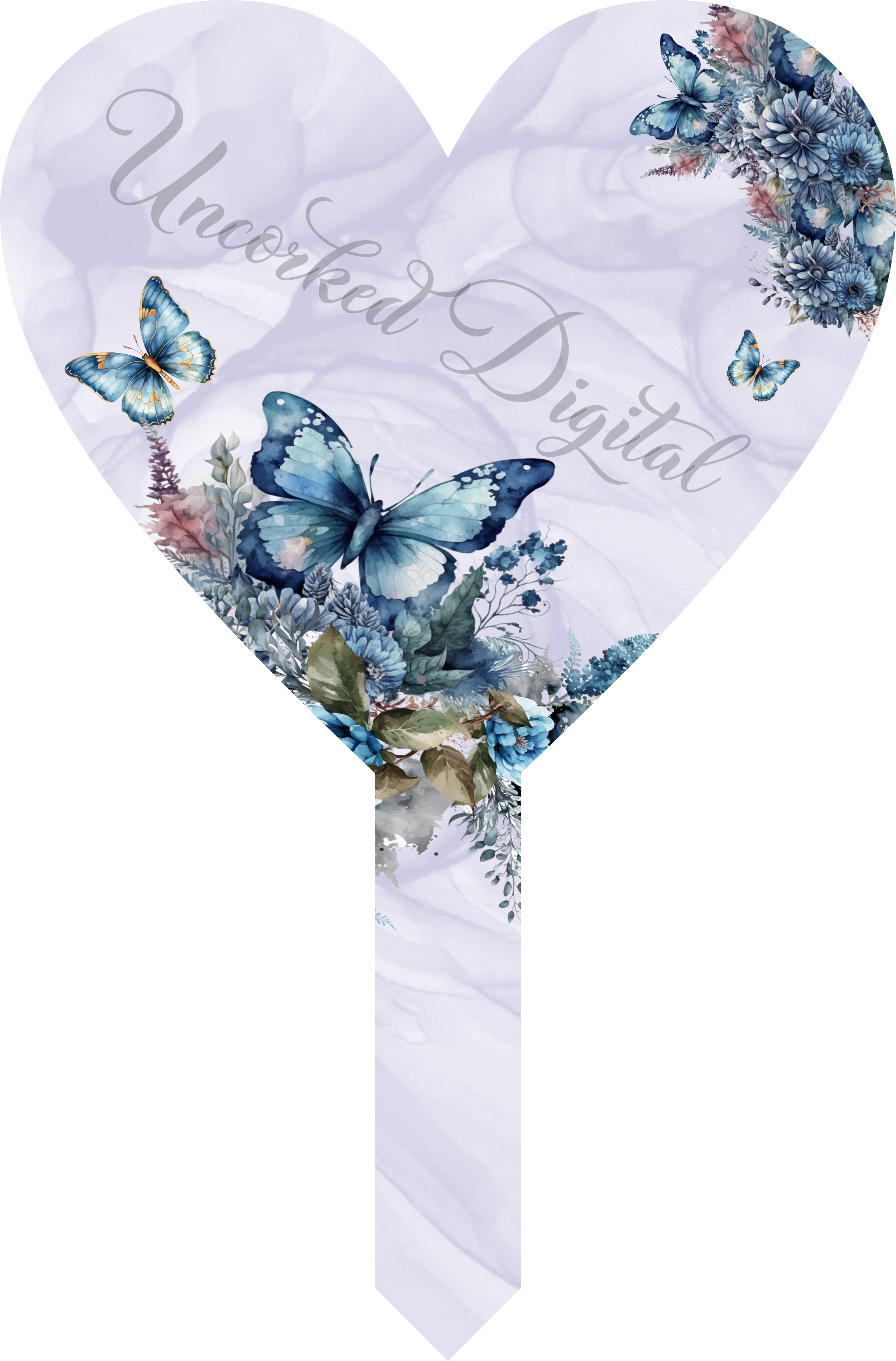 Butterfly and floral heart grave marker designs (woodform) - Payhip