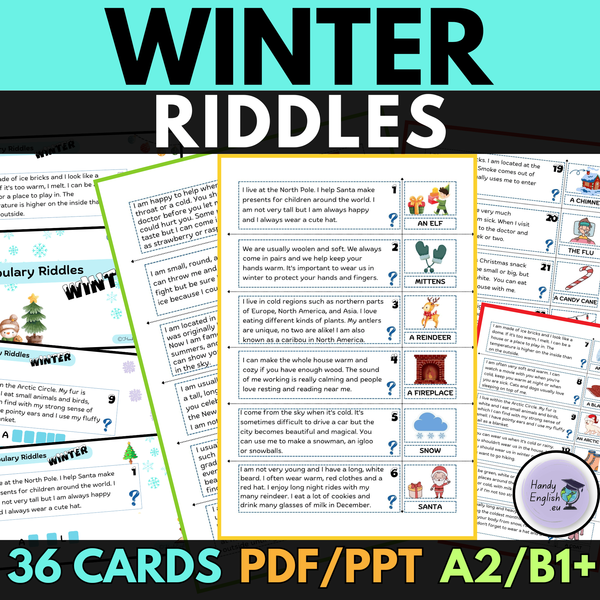 Winter & Christmas Vocabulary Riddles - Payhip