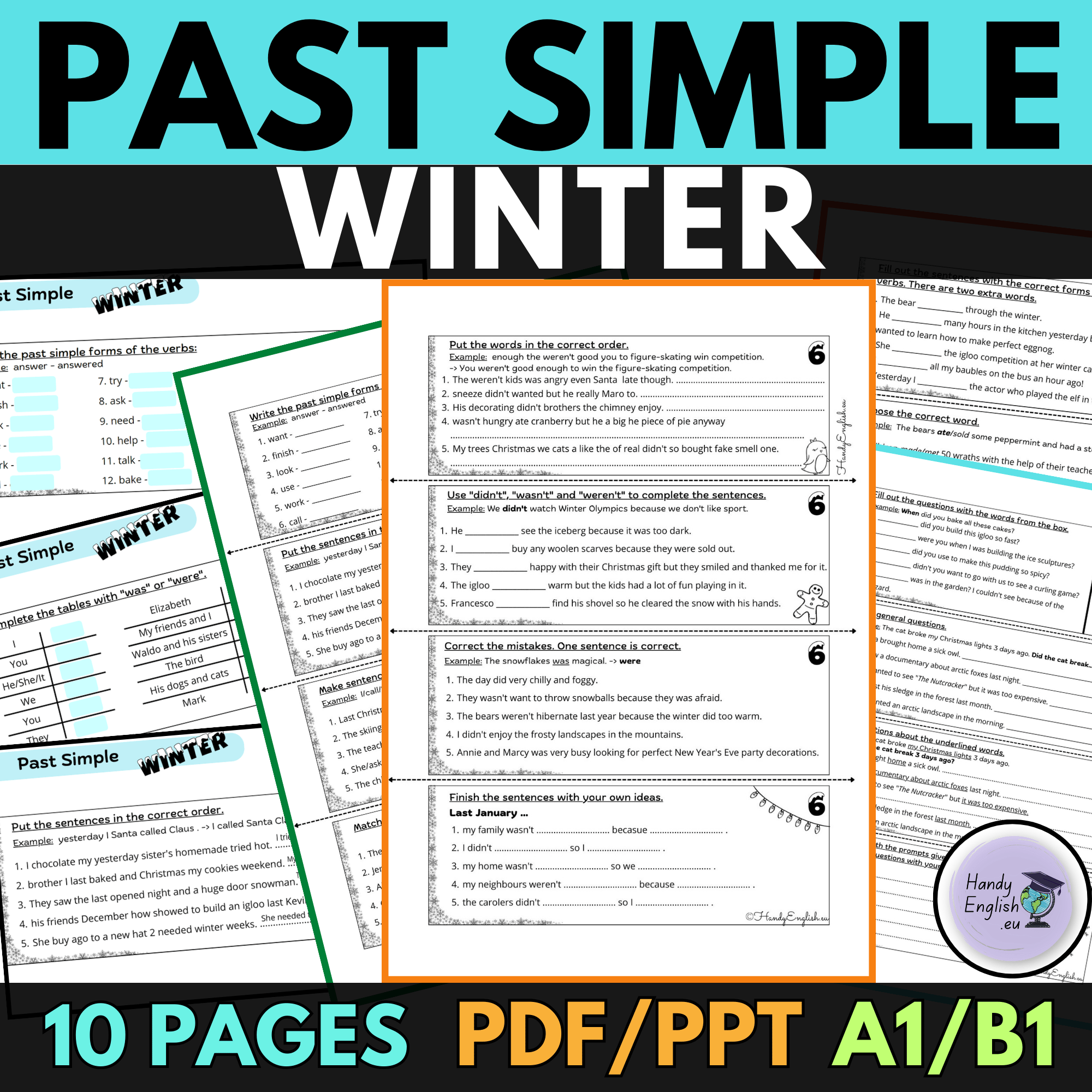 [E-Book] English Grammar Cheat Sheets ALL ENGLISH TENSES - Payhip