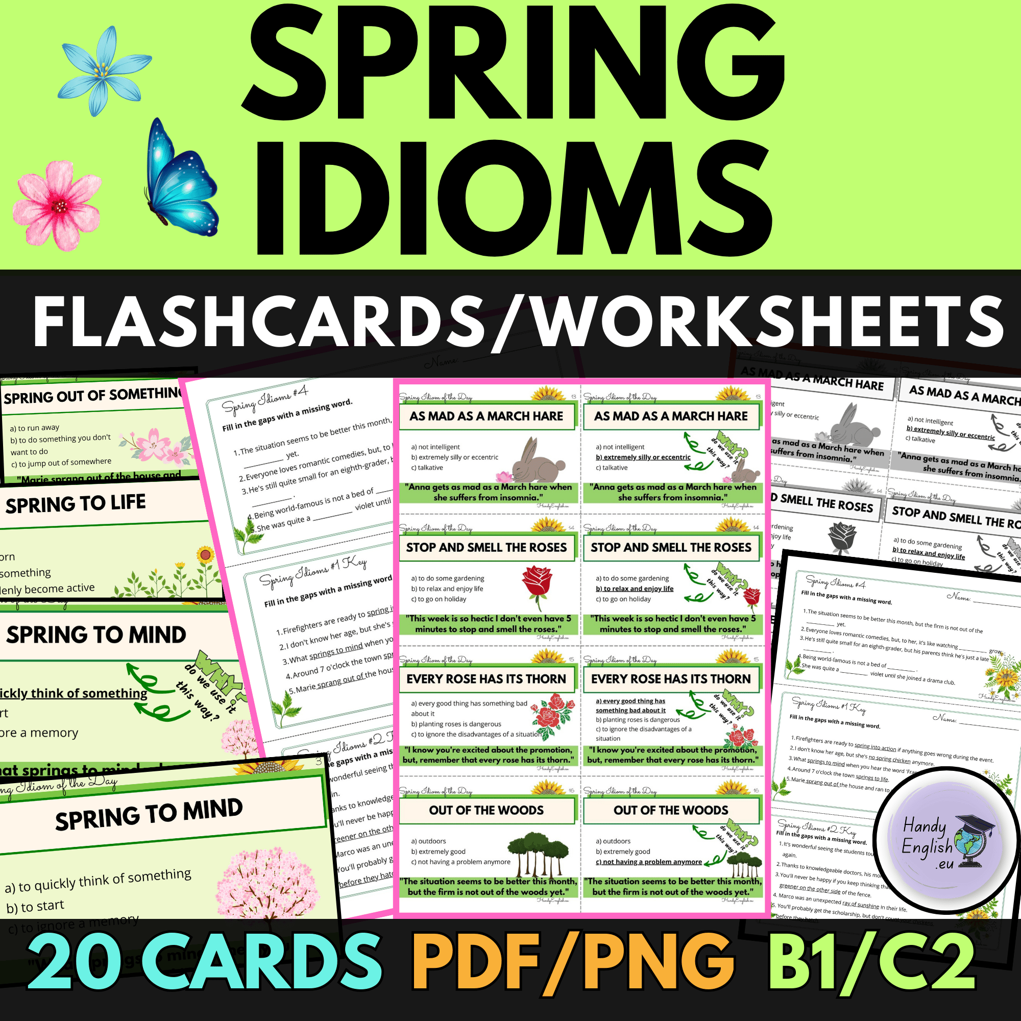 SPRING IDIOMS: FLASHCARDS & WORKSHEETS - Payhip