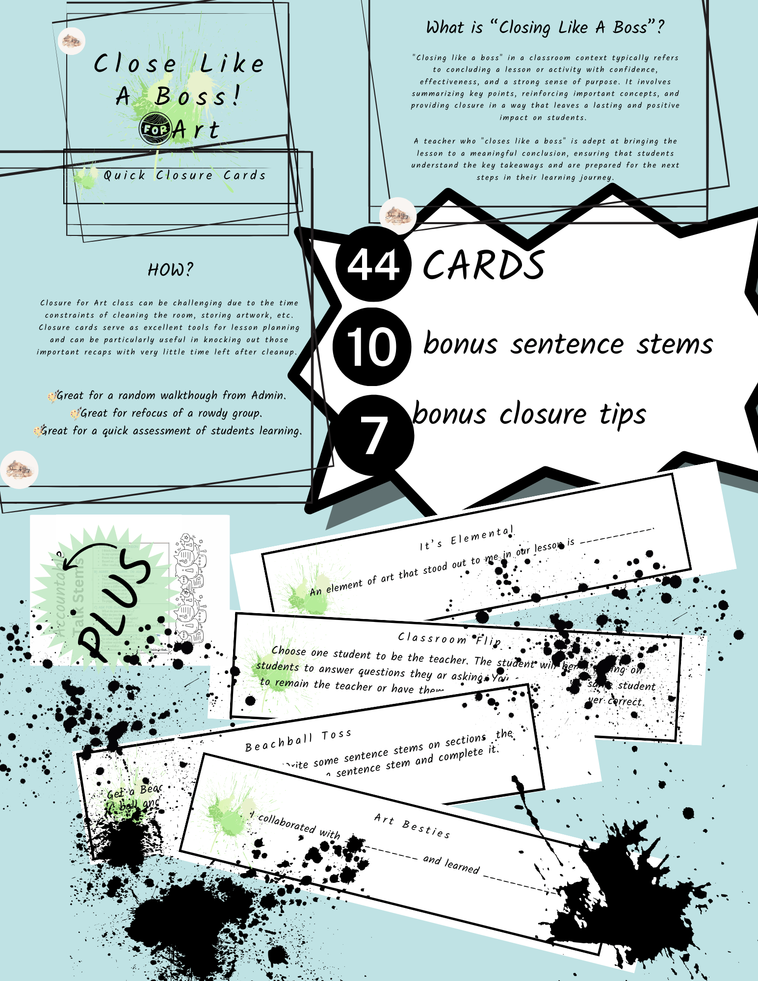Art Closure Cards - Close Like A Boss! - Payhip