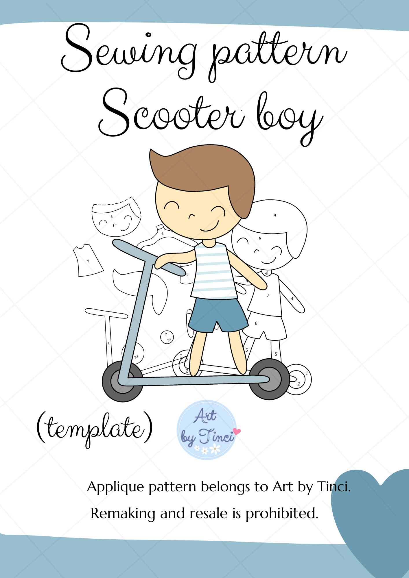 Sewing Pattern Scooter Boy (template) - Payhip