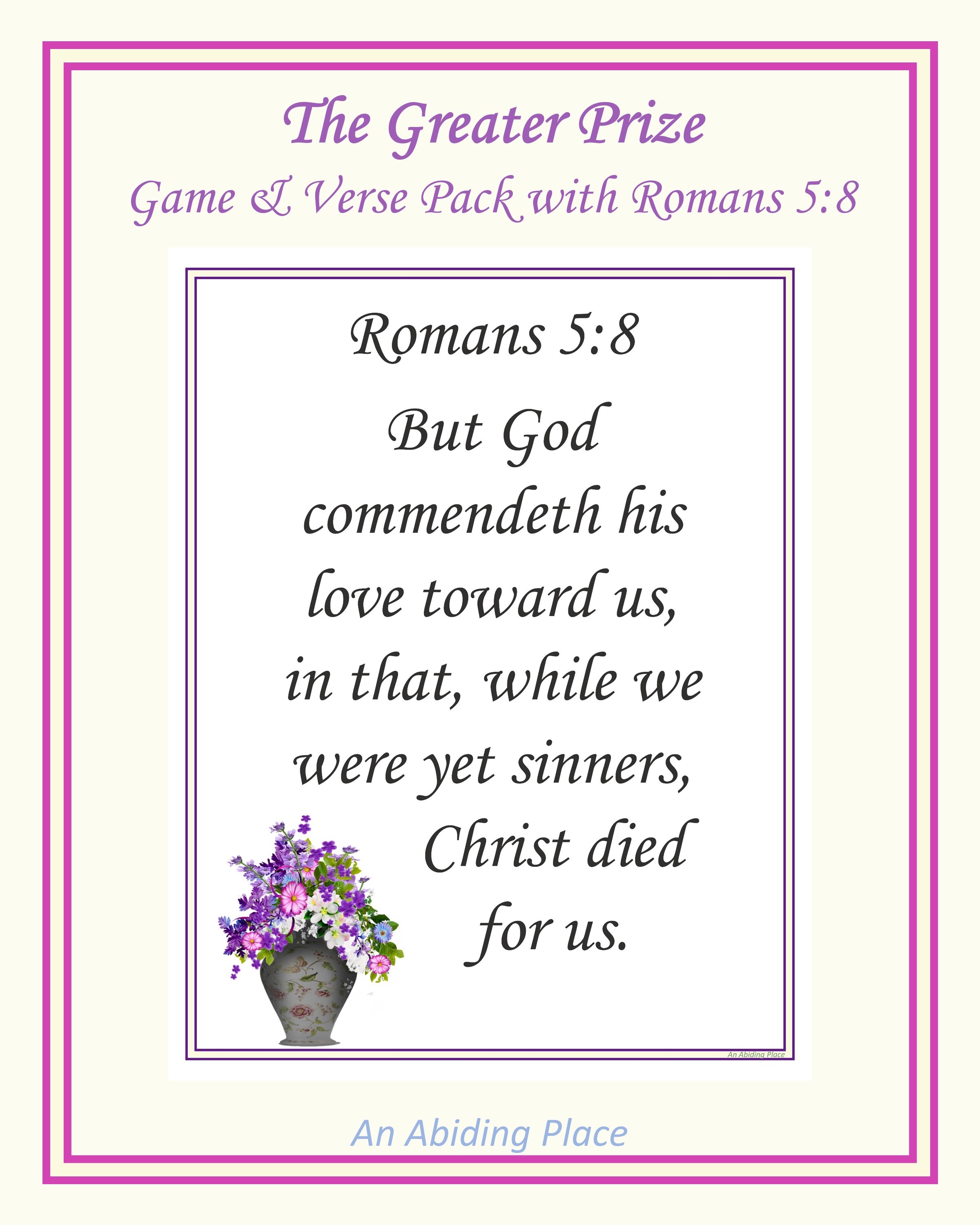The Greater Prize Game & Verse Pack with Romans 5:8 - Payhip
