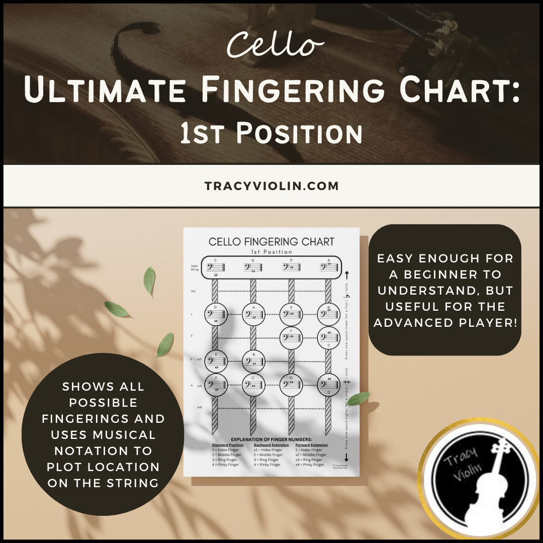 Ultimate Cello Fingering Chart - 1st Position