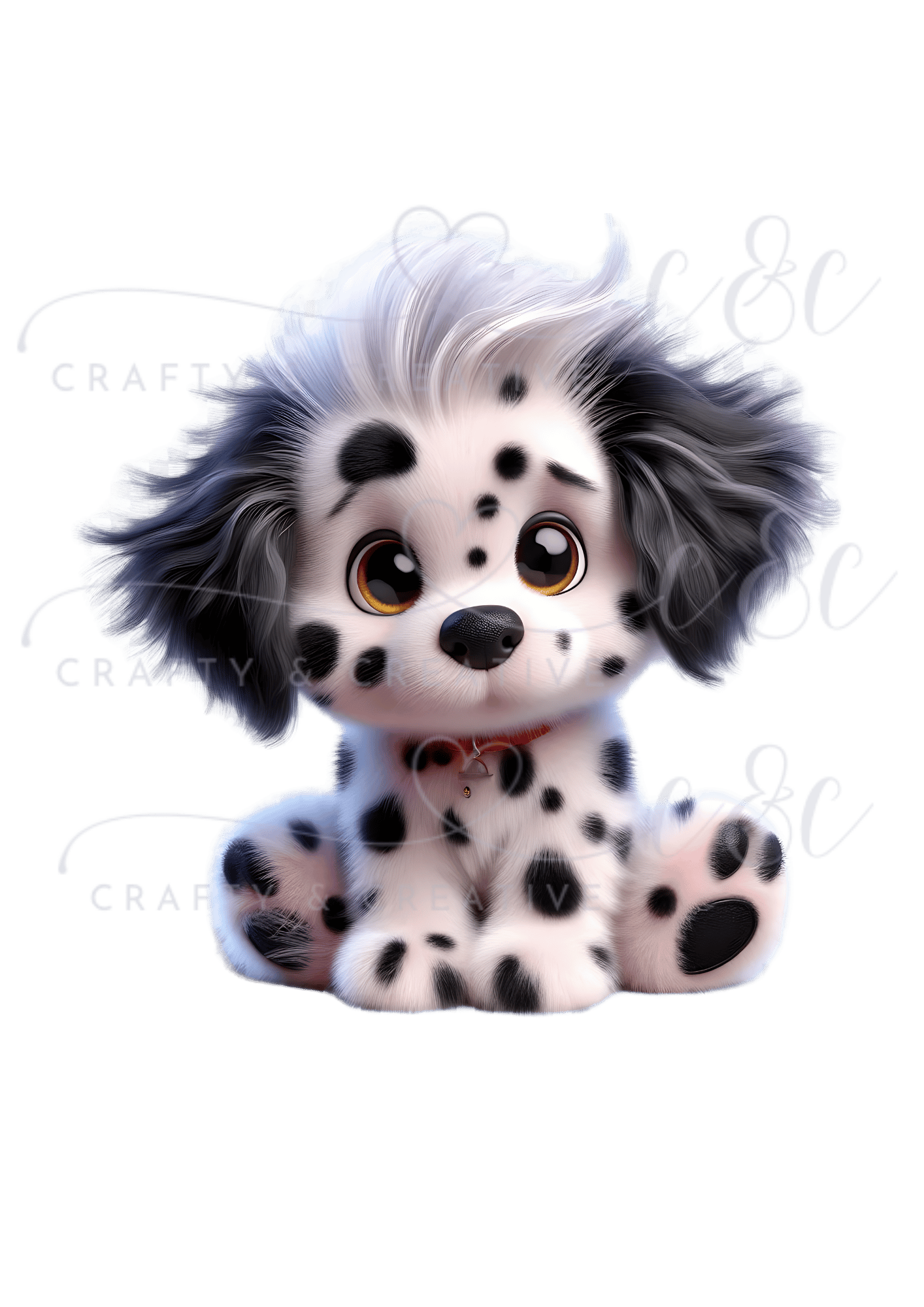 Cute Fluffy Dalmatian Puppy Clipart - Payhip