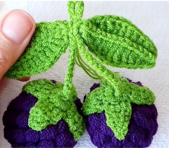 Blueberry Keychain Crochet Pattern - Super Cute Key Charm, Car Charm ...