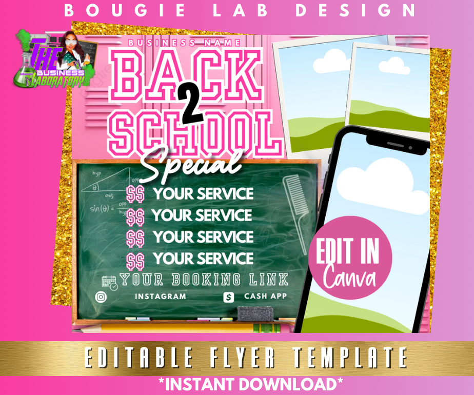 Back 2 School flyer template *EDITABLE* - Payhip