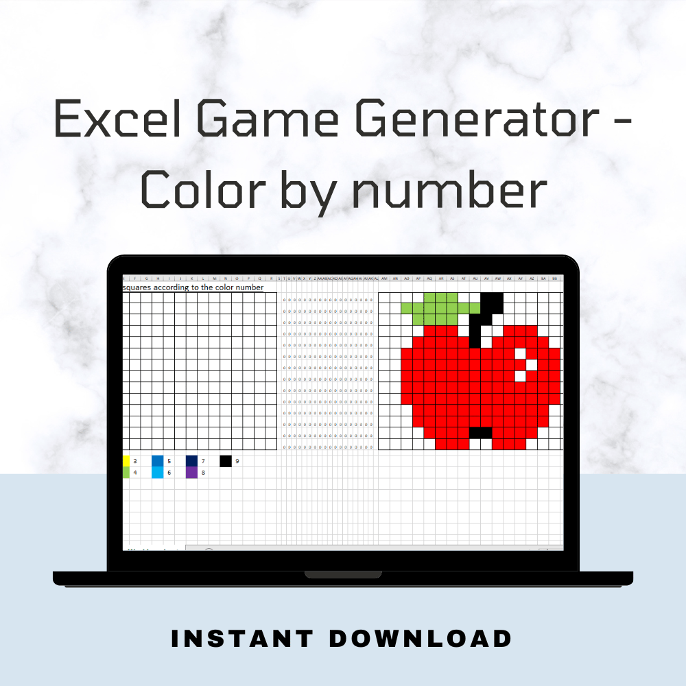 Excel Game Generator - Color by number - Payhip