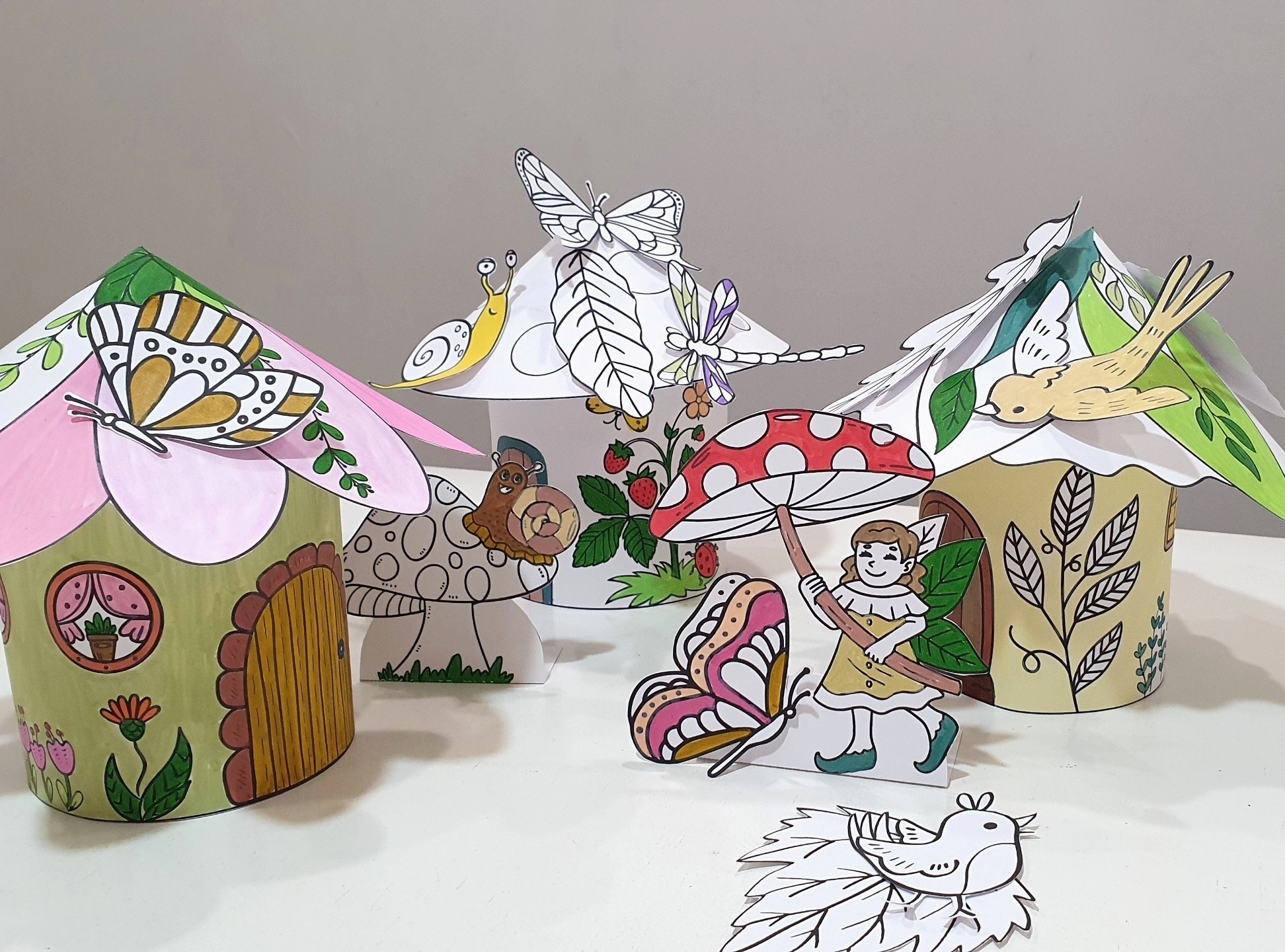 Paper Fairy Houses Coloring Set - Payhip