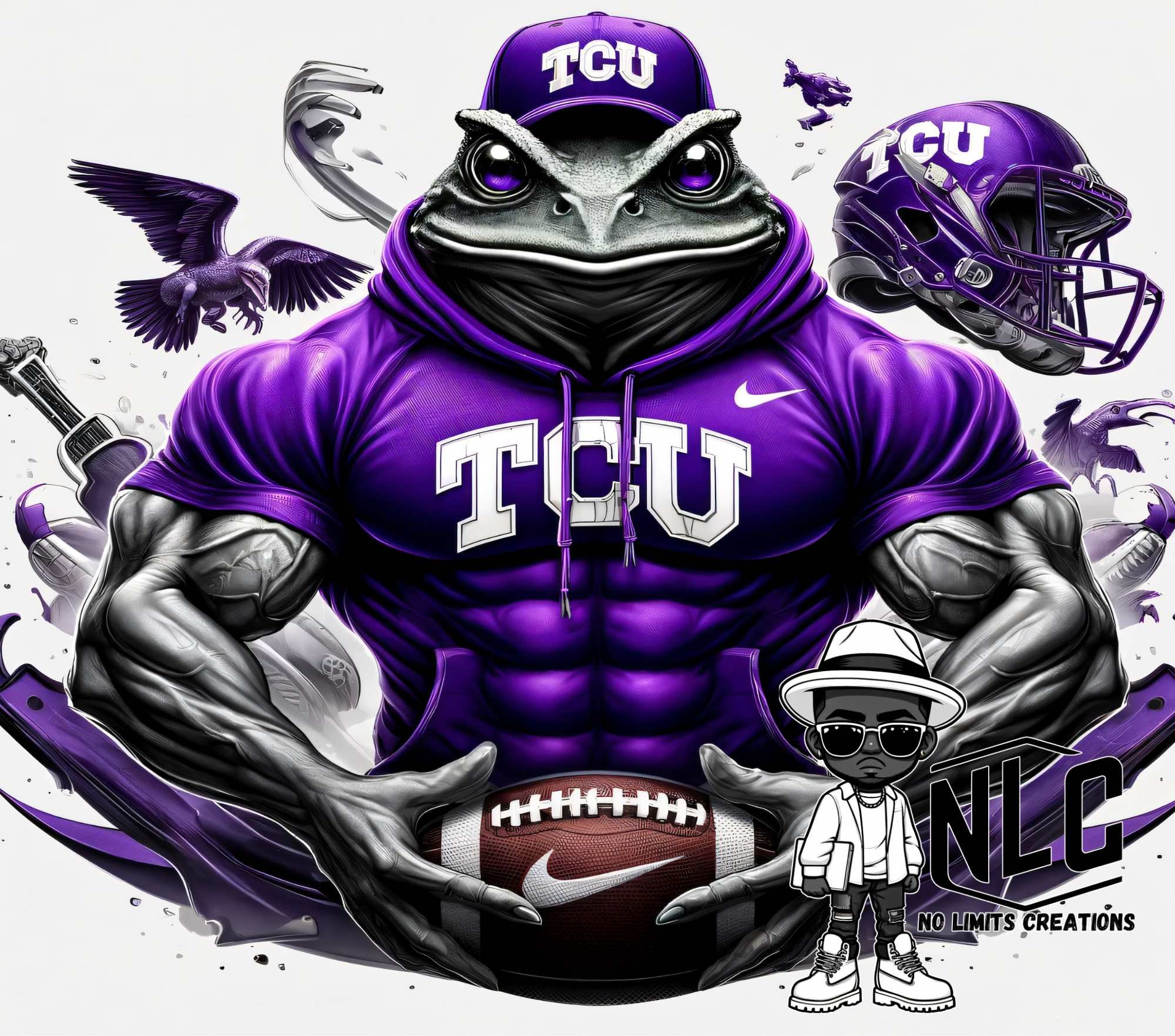 TCU Horned Frog 20oz Tumbler Wrap (Only)