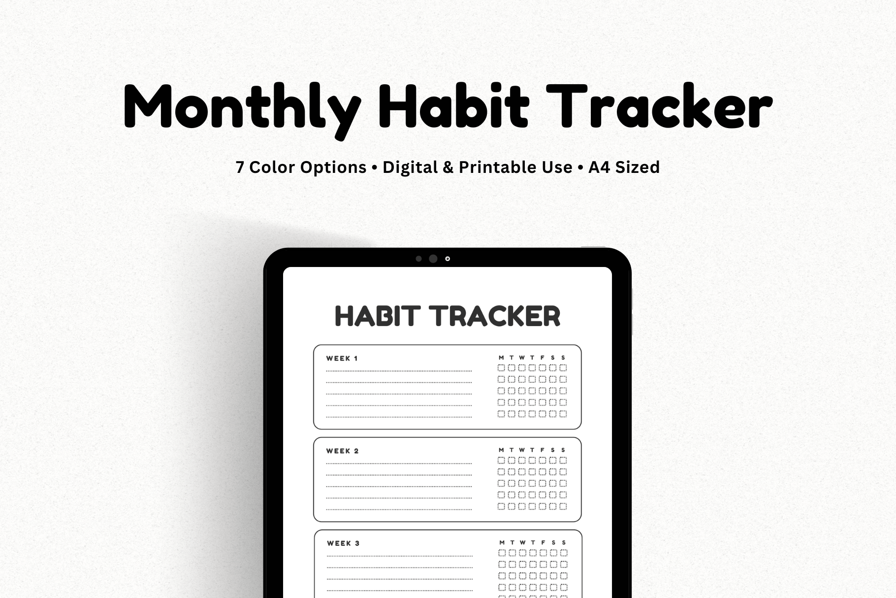 Monthly Habit Tracker Printable PDF (A4 US Letter) - Payhip
