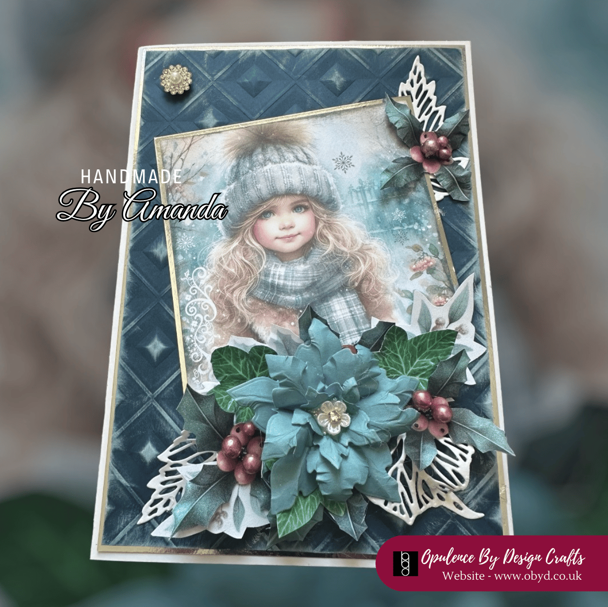 Handmade Rebecca Card with embossed background blog post with supplies list