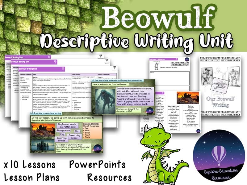 BEOWULF Writing Unit - 10 Outstanding English Lessons