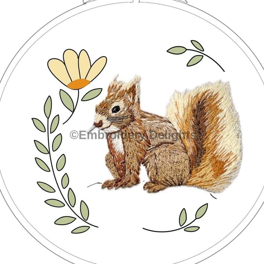 Embroidery squirrel pdf pattern - Payhip