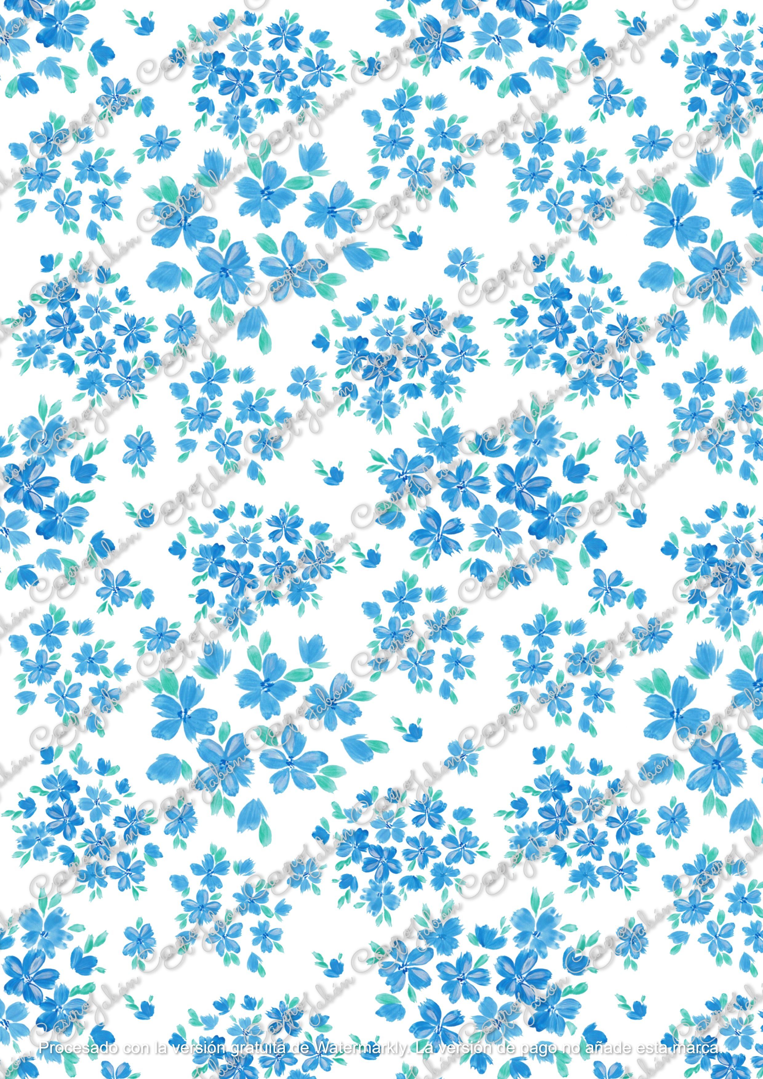 Papel para descargar estampado floral imprimible A4 Magnolia para ...
