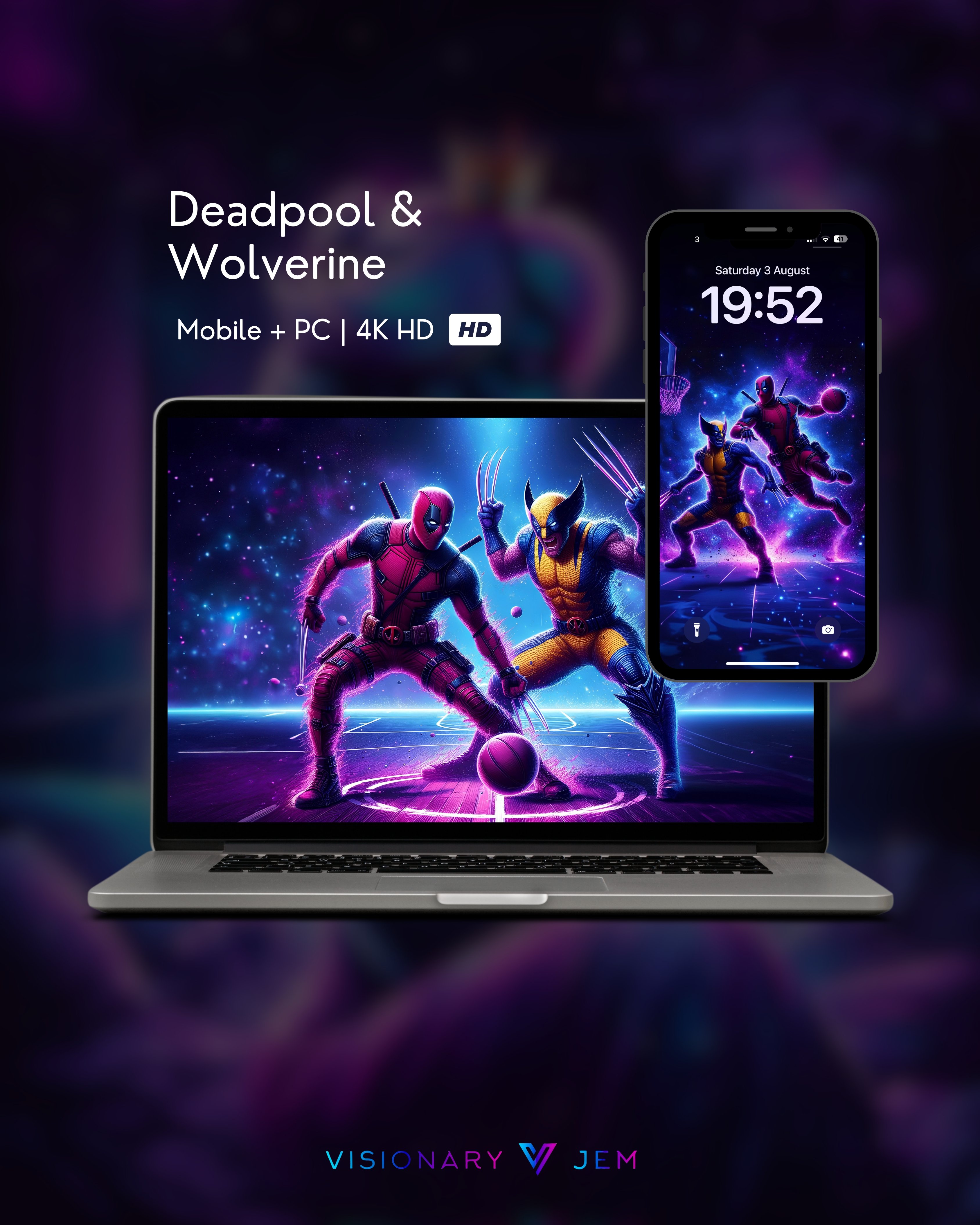 Deadpool & Wolverine - 4K HD WALLPAPER | Mobile PC - Payhip
