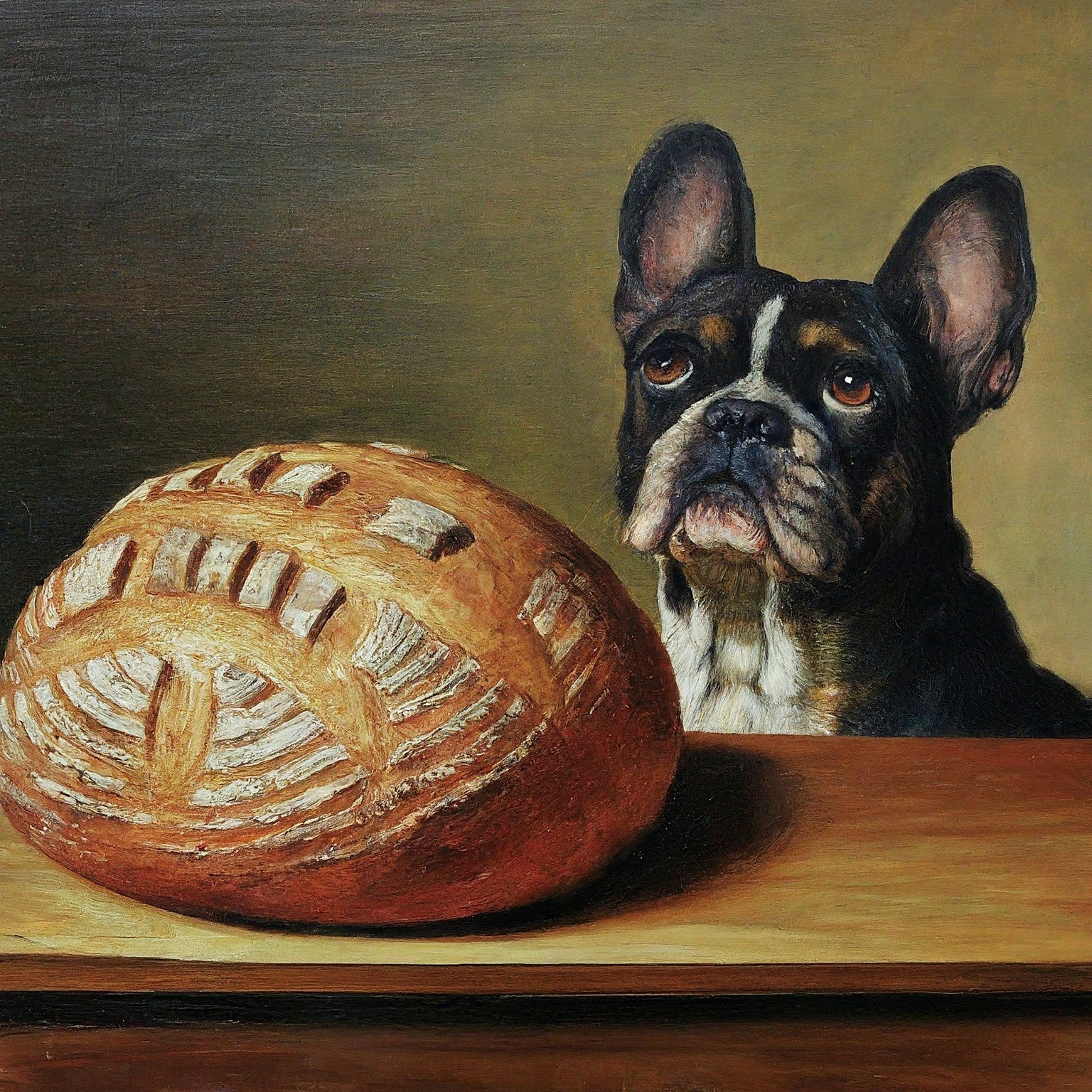 French Bulldog with Bread No. 1 - Payhip