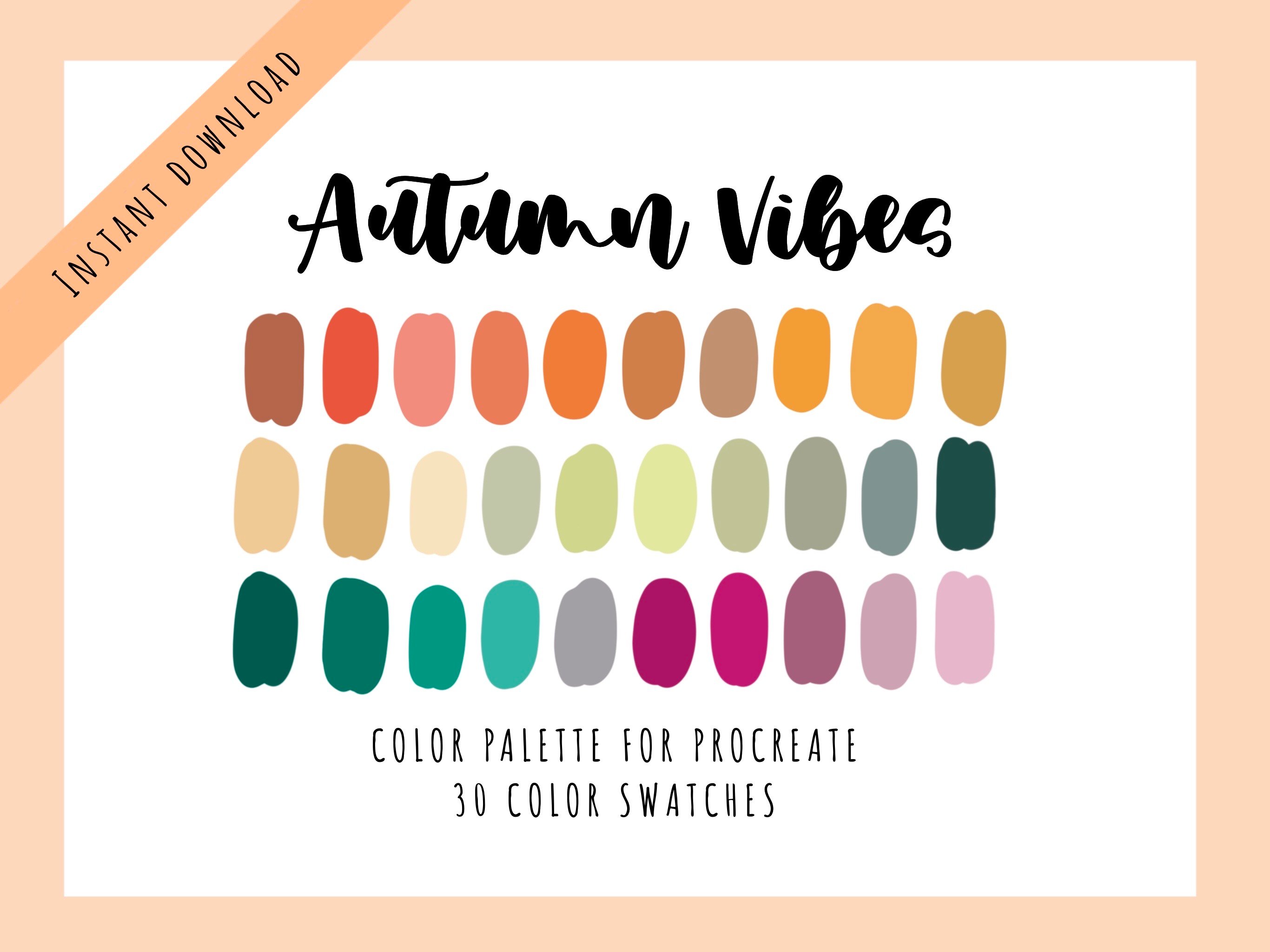 Autumn Vibes Procreate Color Swatches - Payhip