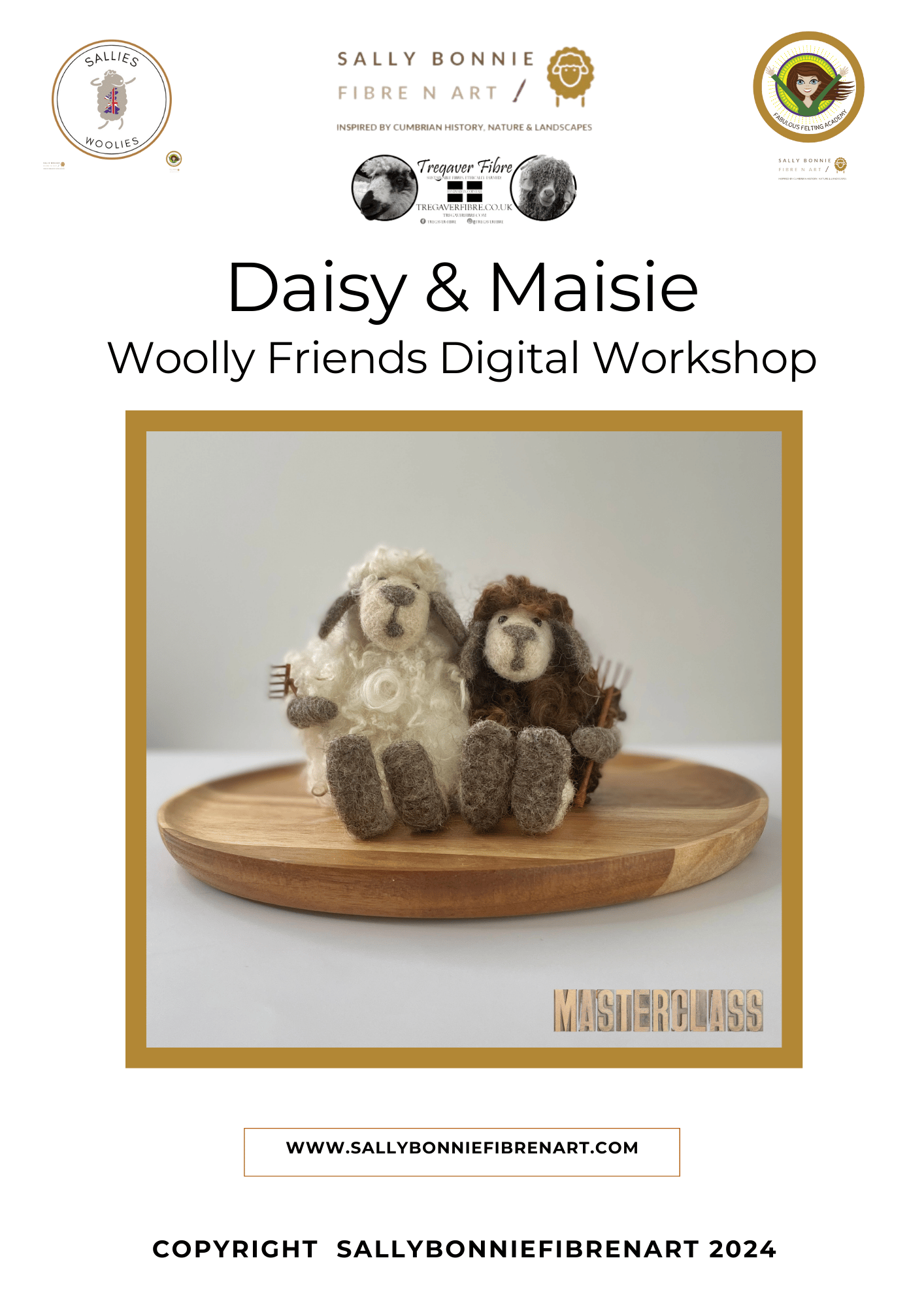 Needle Felting: Digital Workshop-Daisy and Maisie