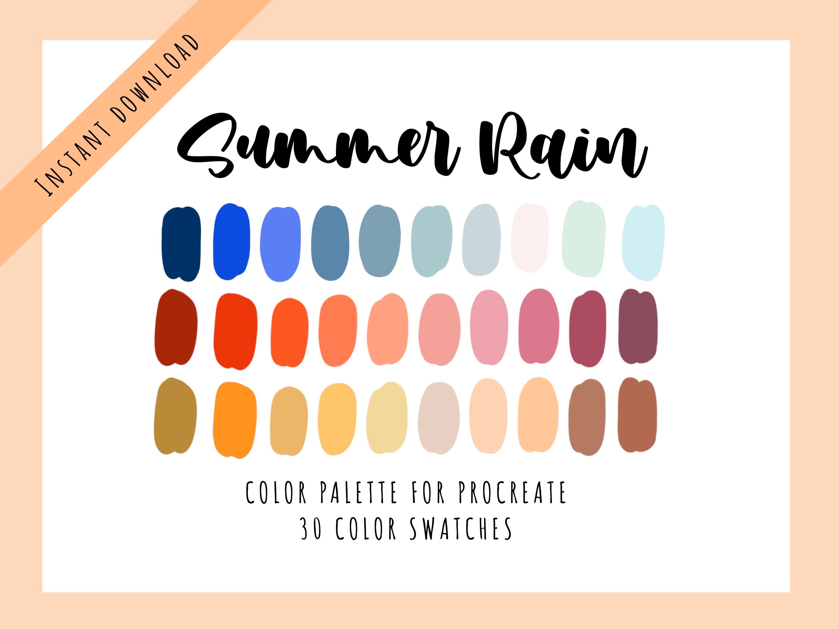 Summer Rain Procreate Color Swatches - Payhip