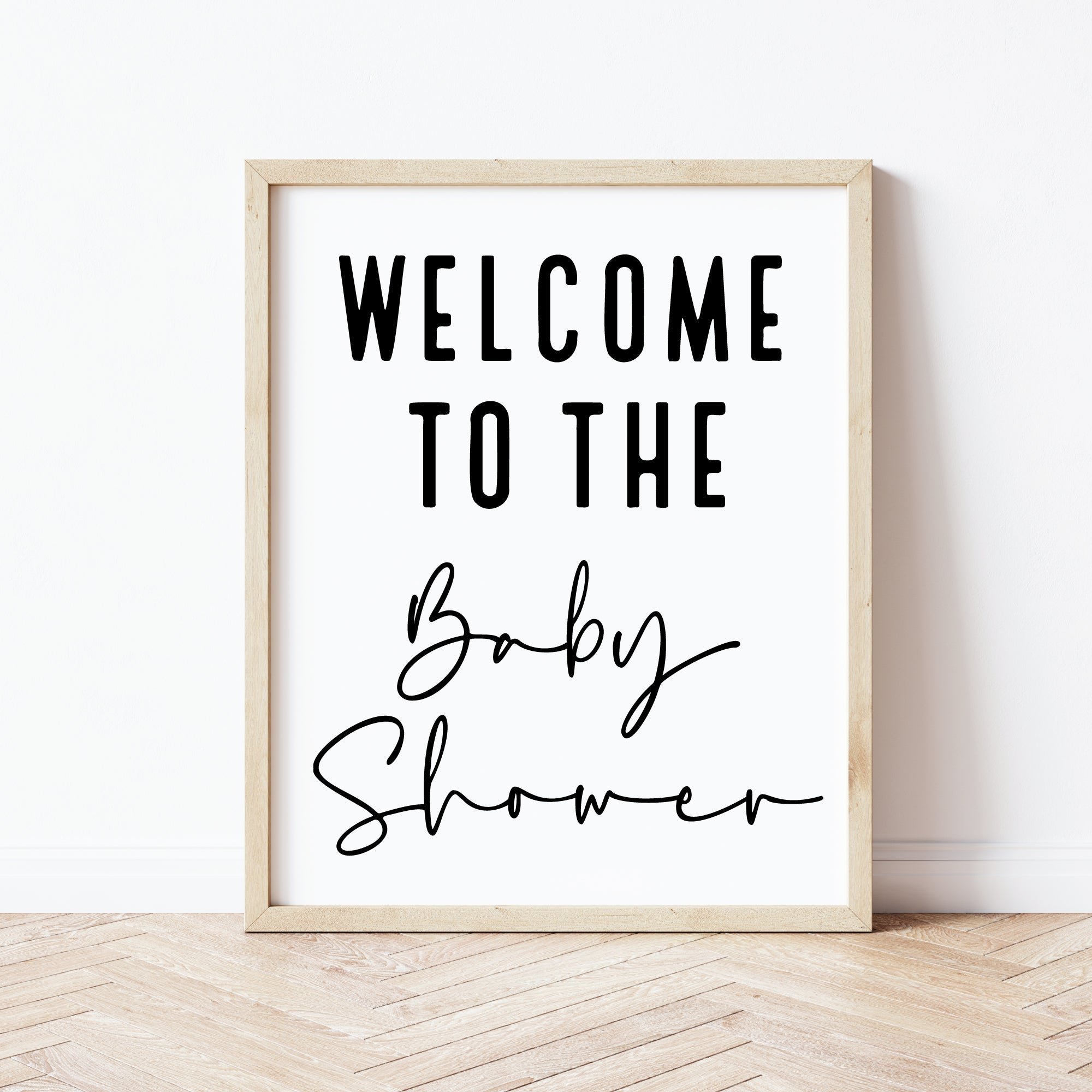 FREE Printable Baby Shower Welcome Sign - 8x10"