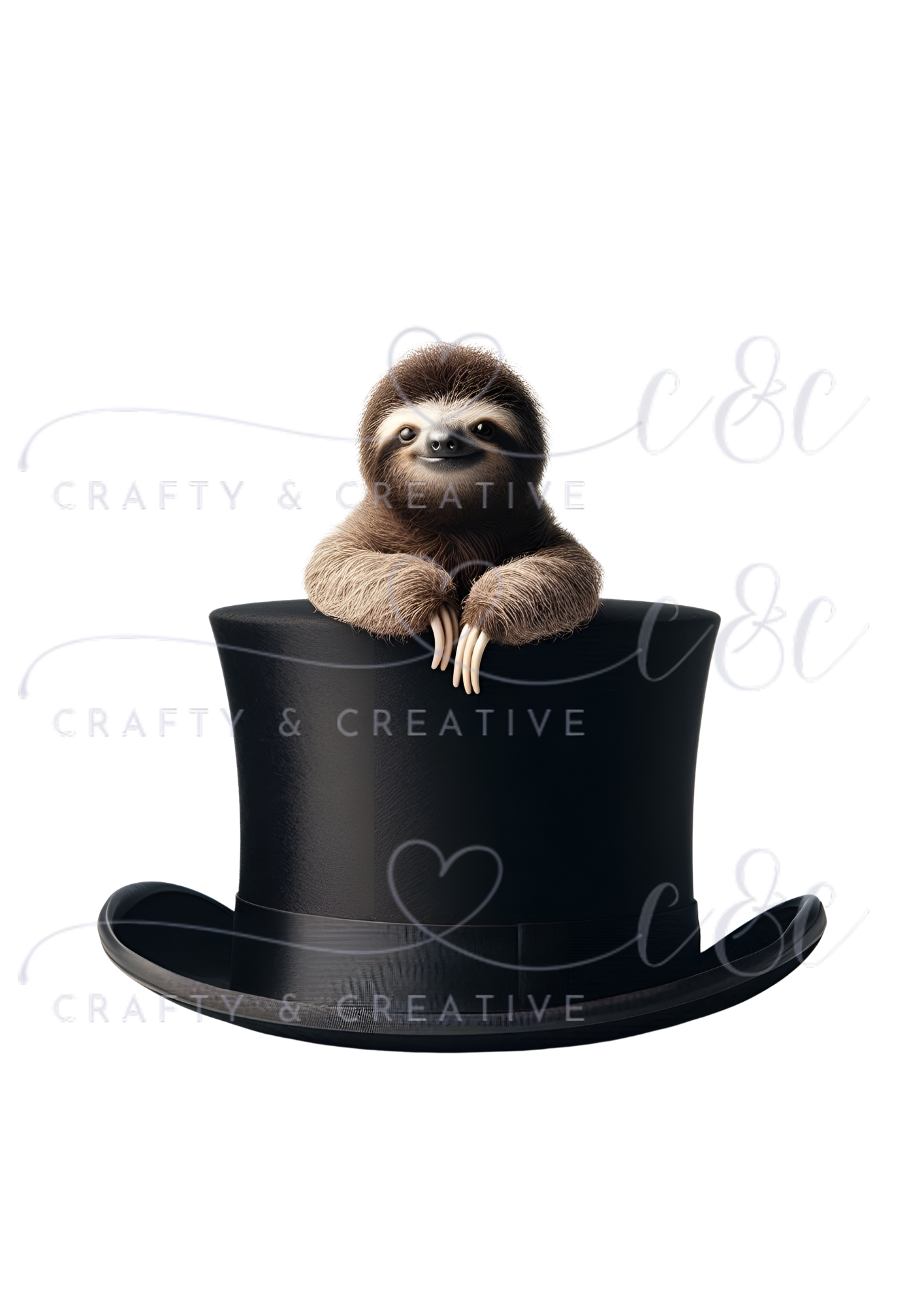 Cute Top Hat Sloth Clipart Bundle - Payhip