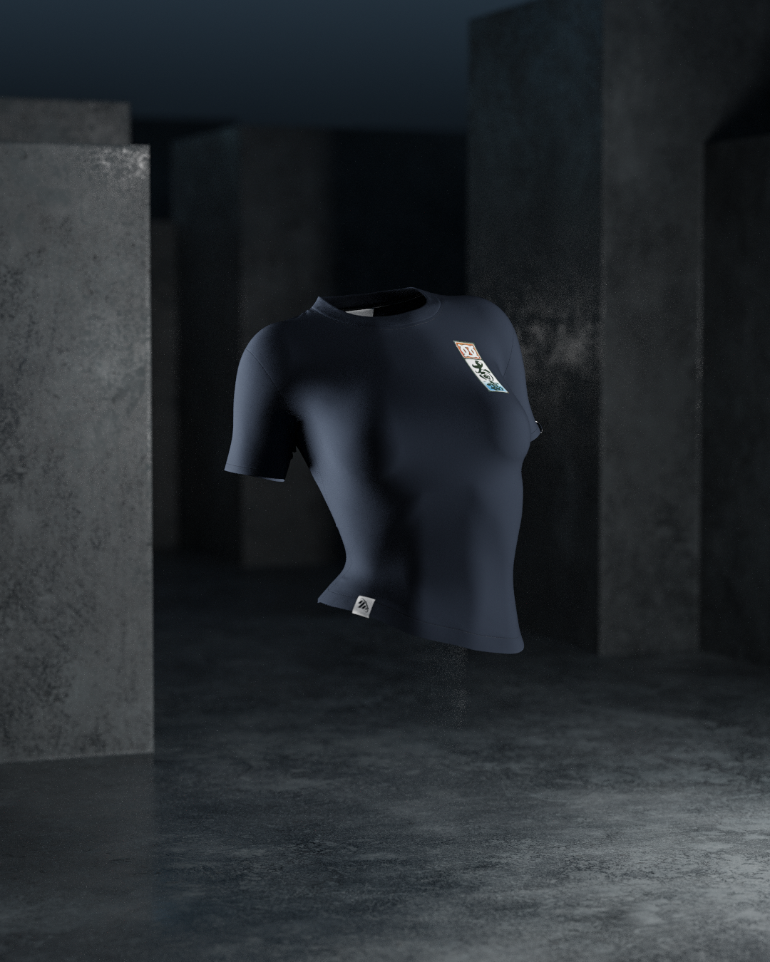 3D Feminine Compression Shirt Mockup
