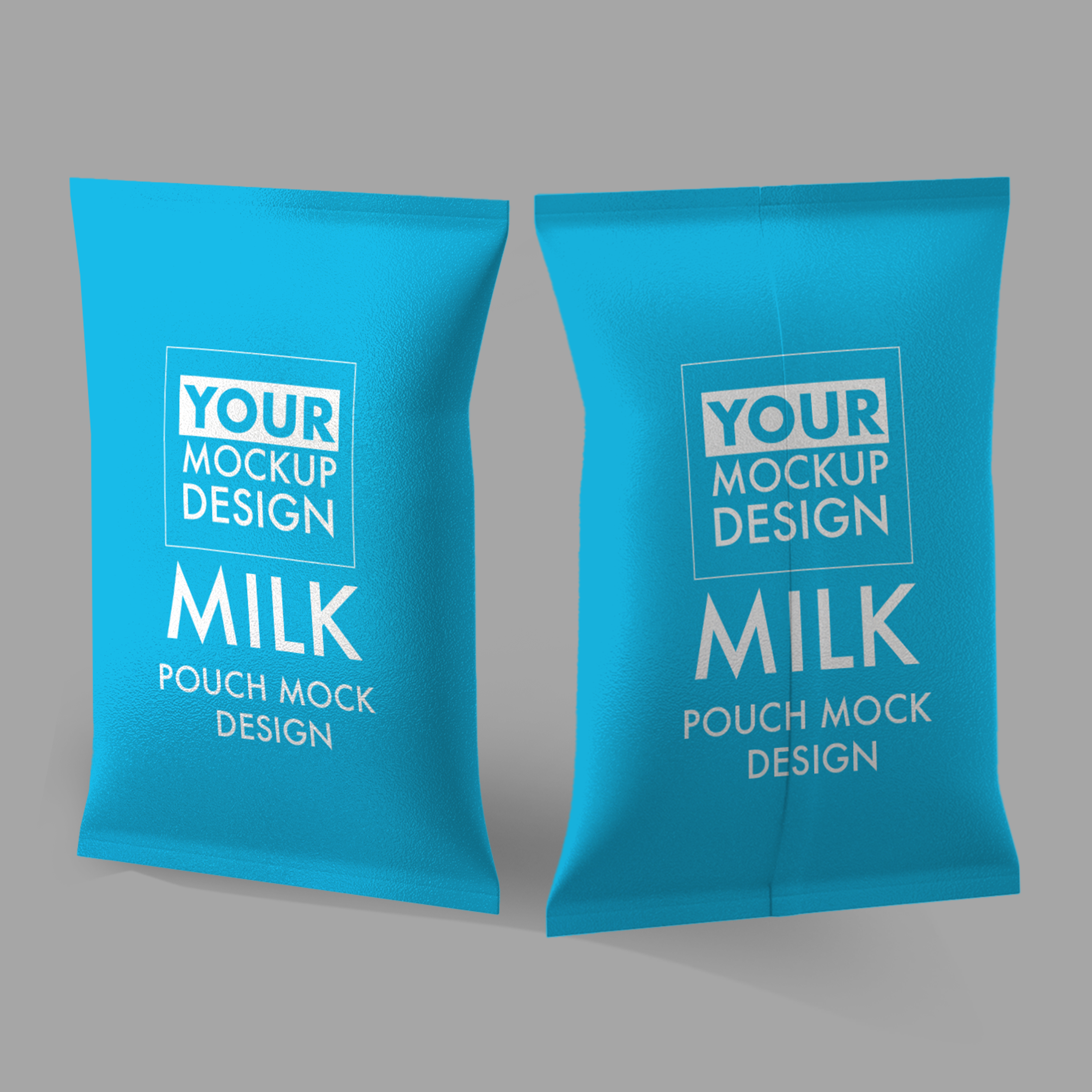 Pillow Shape Milk Pack PSD MockUp - Payhip