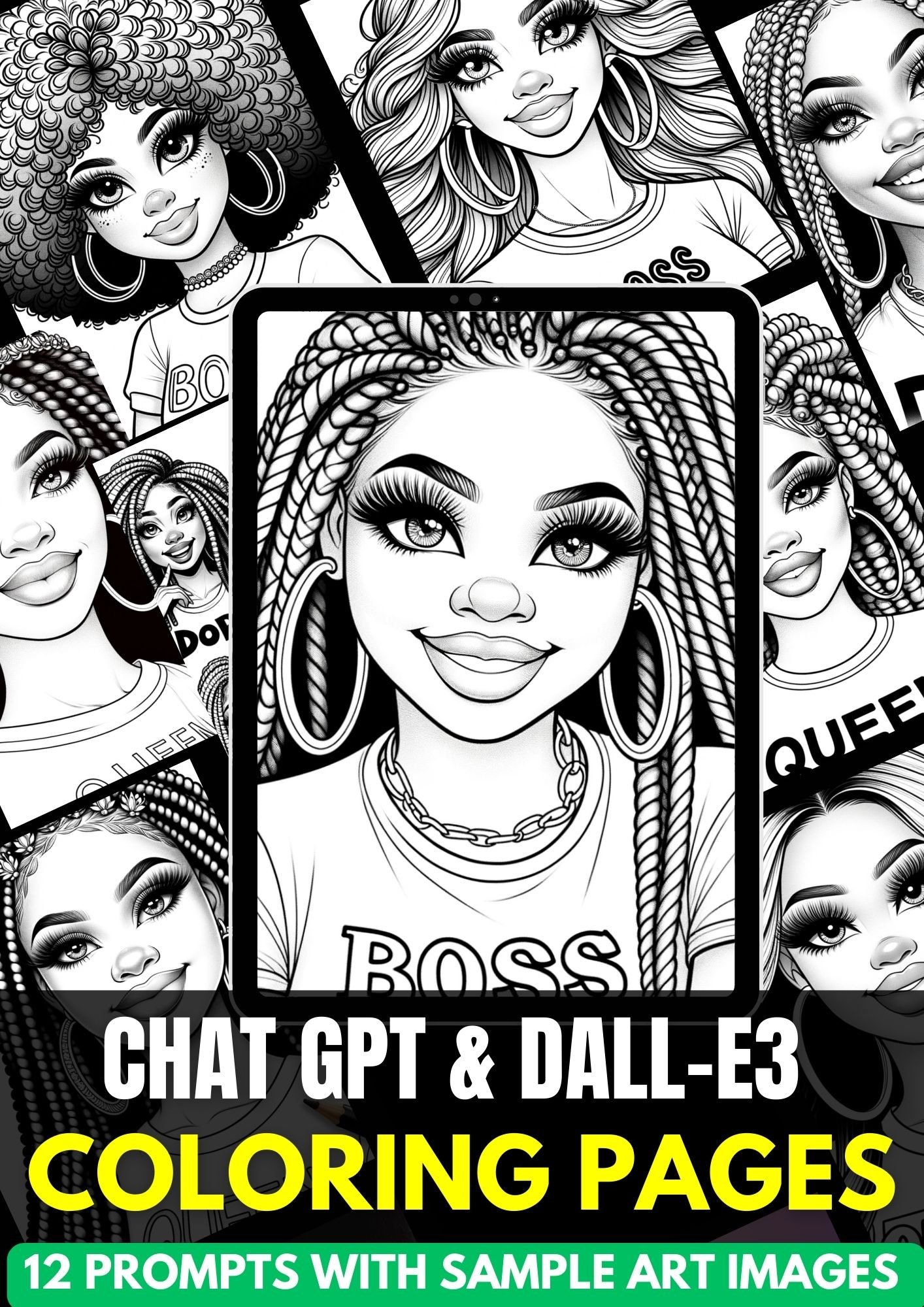 ChatGPT & Dall-E3 Coloring Pages Ai Art Prompt Guide - Payhip