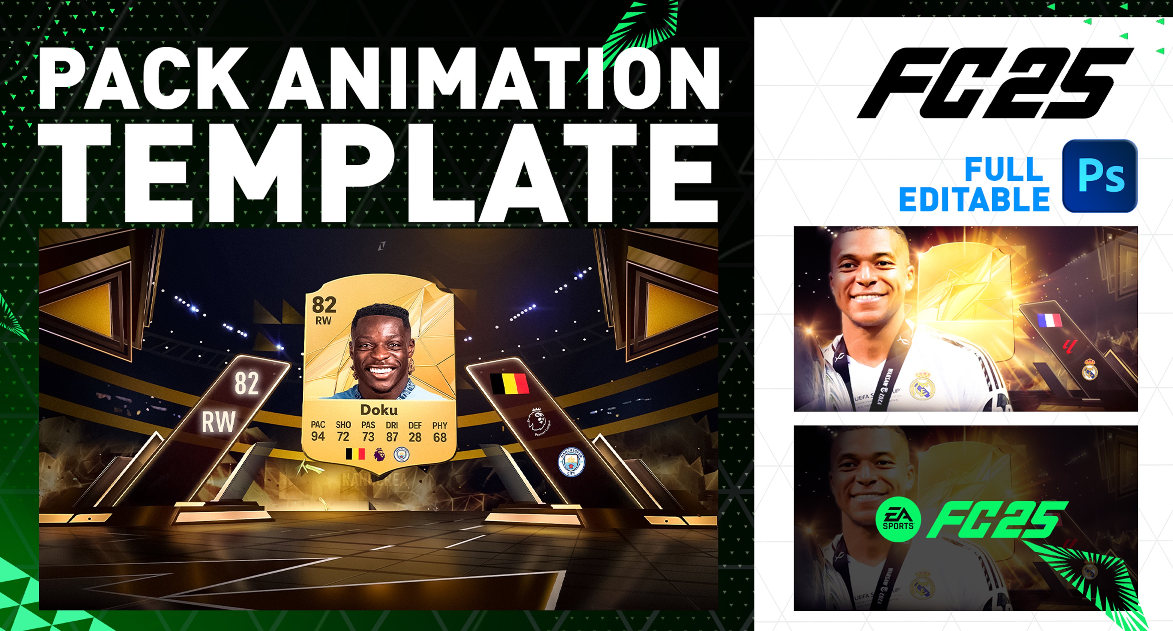 EAFC25 PACK OPENING ANIMATION TEMPLATE - FULL EDITABLE