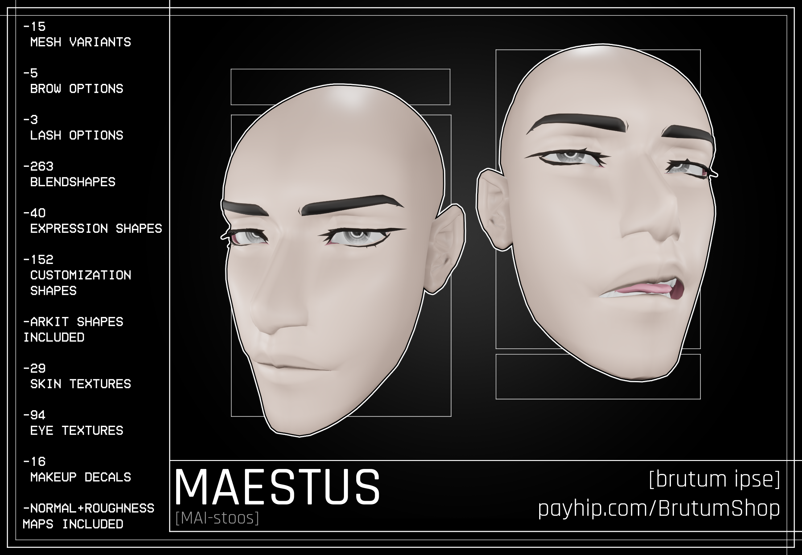 MAESTUS - Head Base for VRChat - Payhip