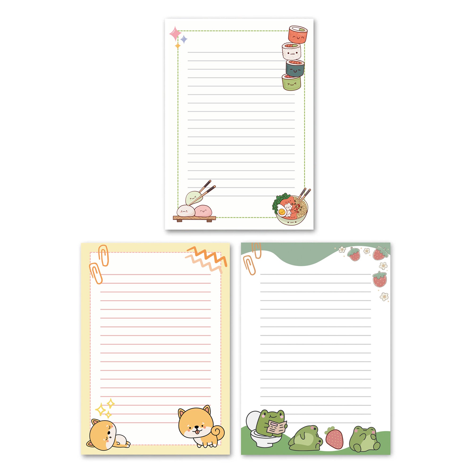 Set 3 carnete A5 modele japoneze Kawaii, 60 pag hartie premium 90gsm ...