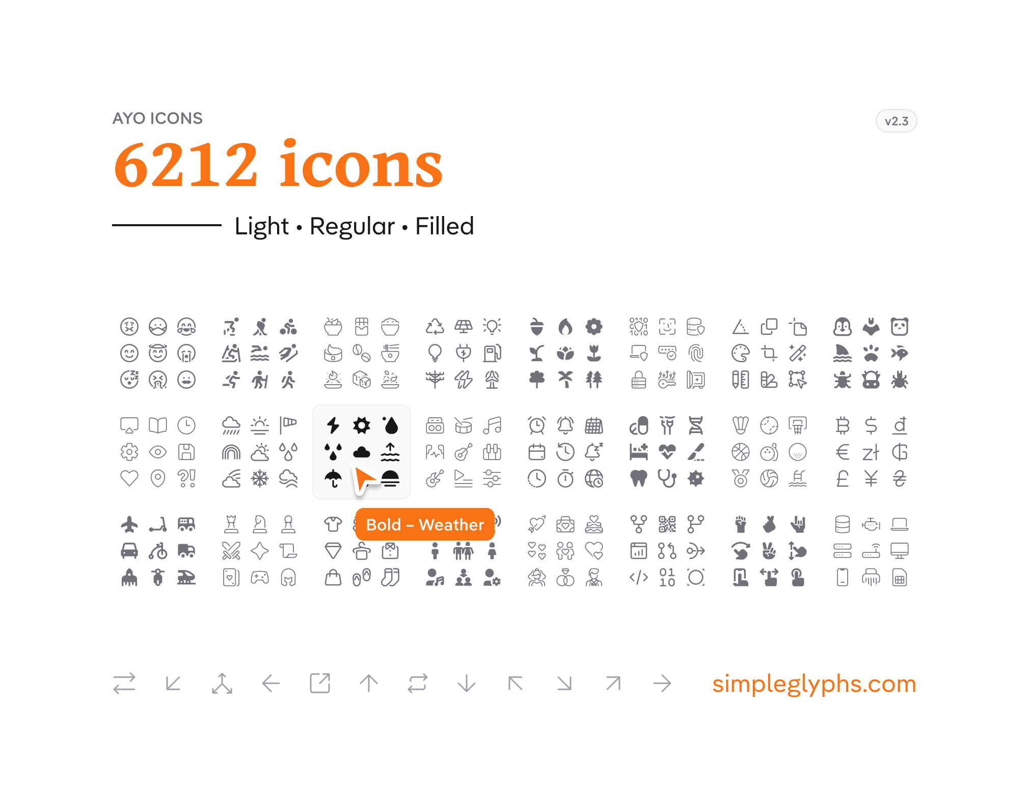 Ayo Icons - Premium icon set with 6200 icons - Payhip