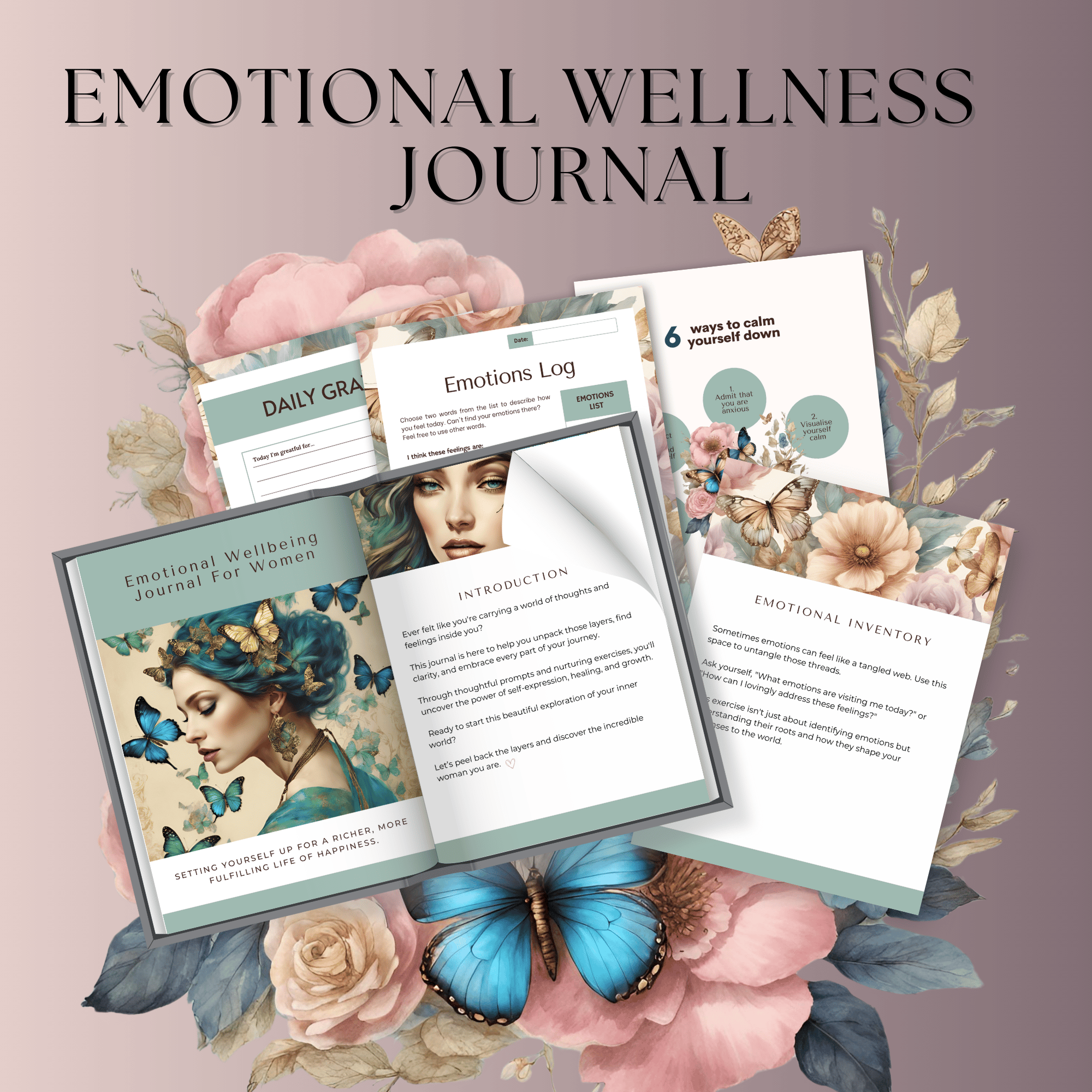 Emotional Wellbeing Journal with Trigger Map - Self-Care Diary for ...
