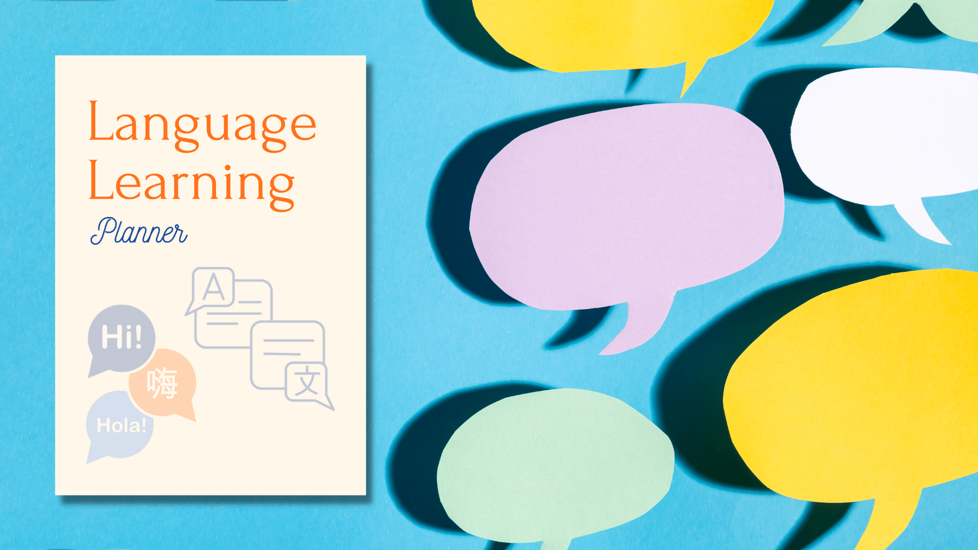 Printable Language Learning Planner and Vocabulary Workbook