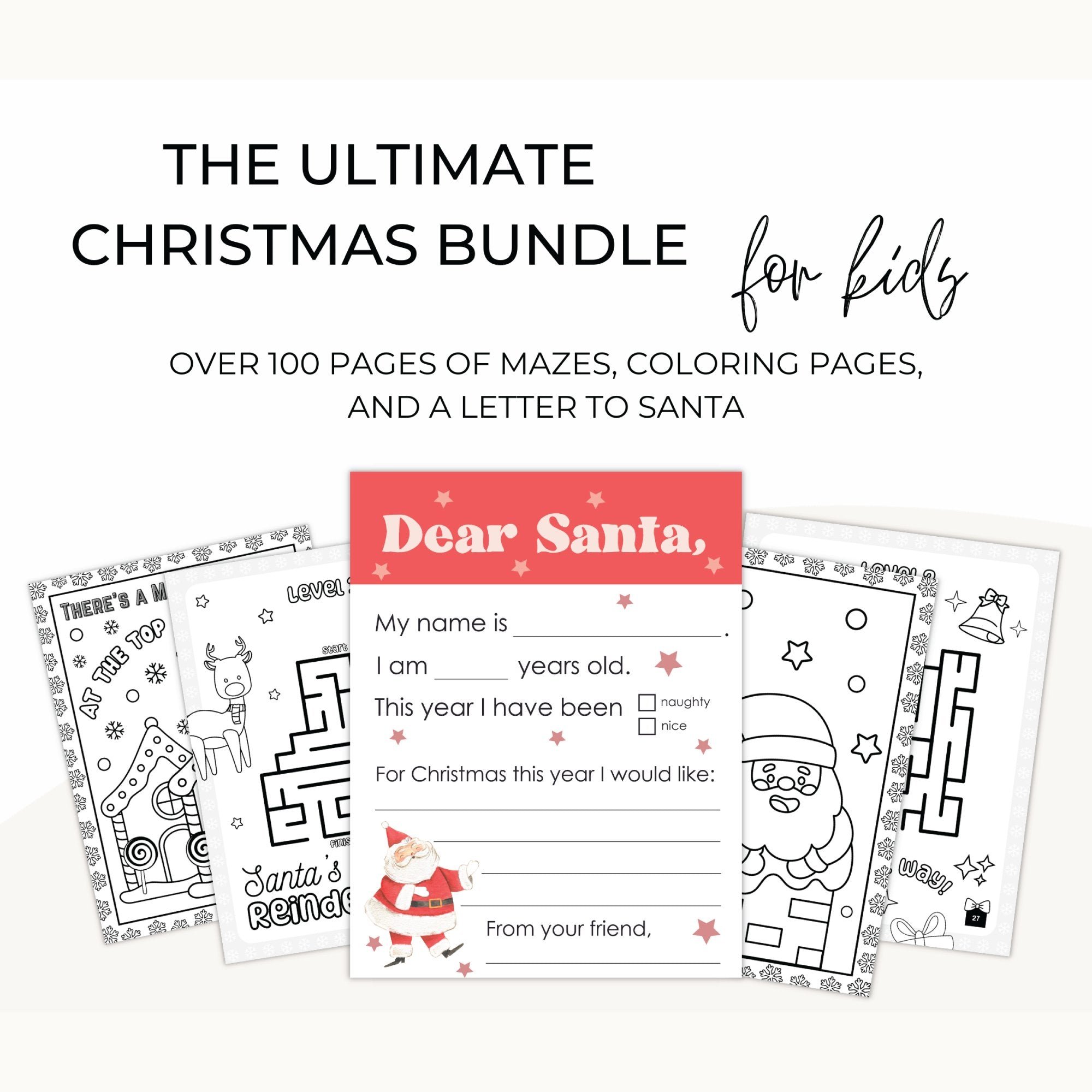 The Ultimate Printable Christmas Bundle For Kids: Printable Letter To ...