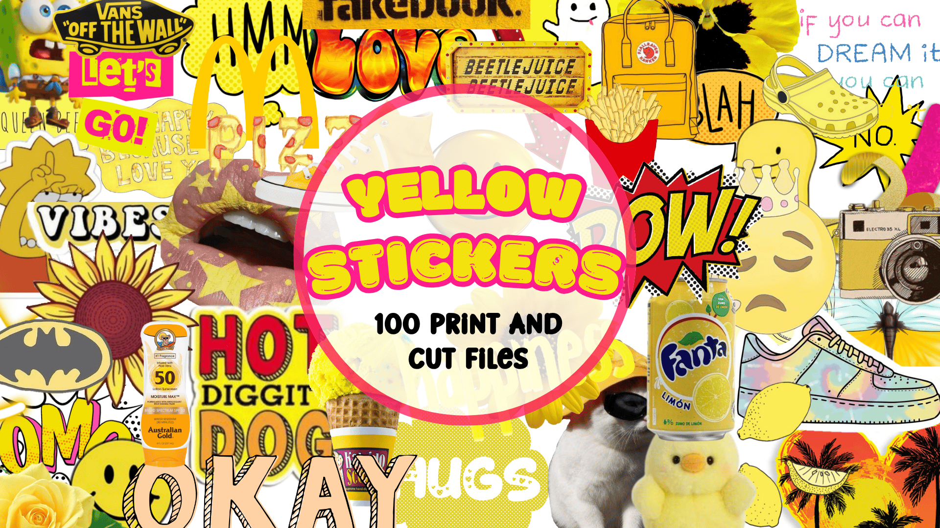 Yellow Sticker Pack - Payhip
