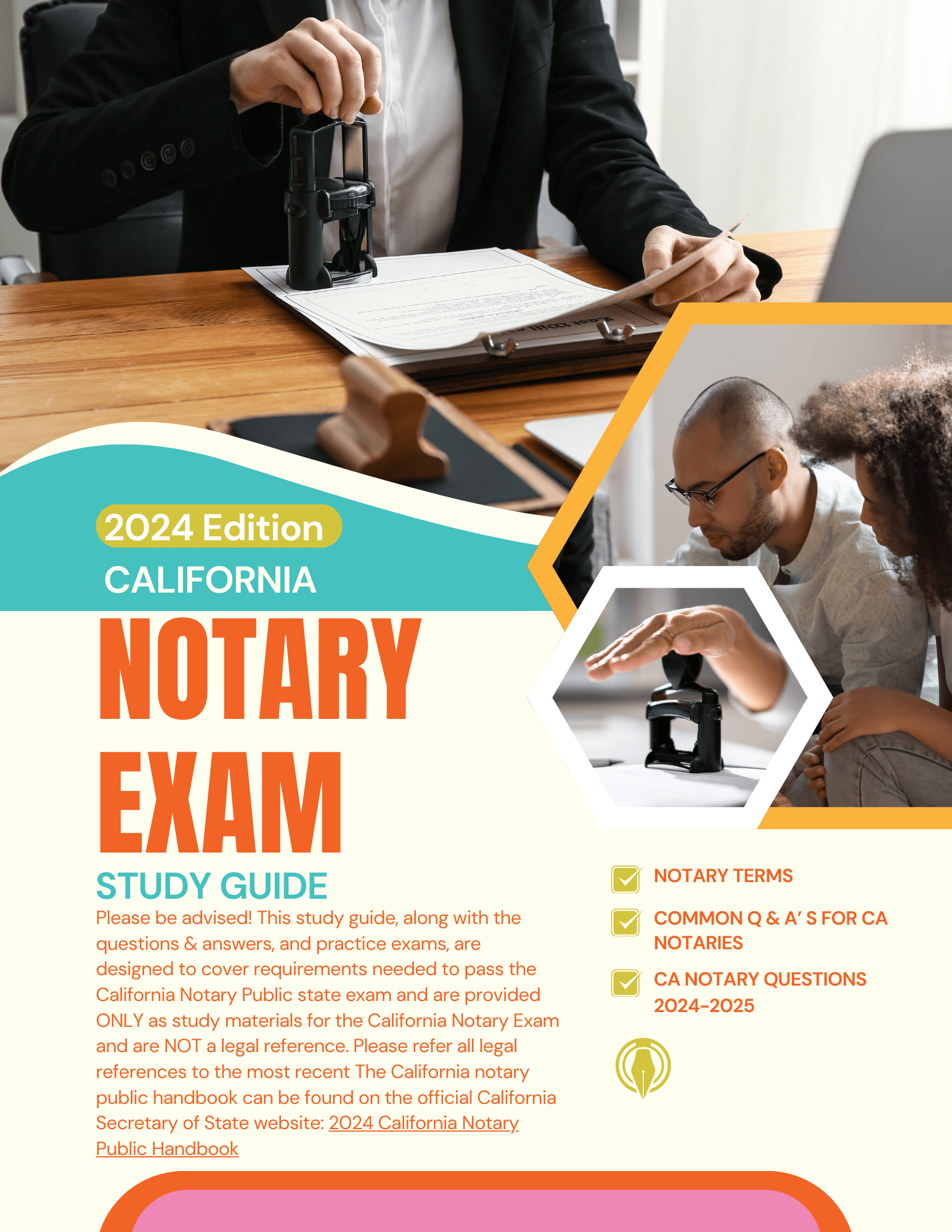 FREE - 2024 Edition California Notary Public Exam Study Guide | Notary ...
