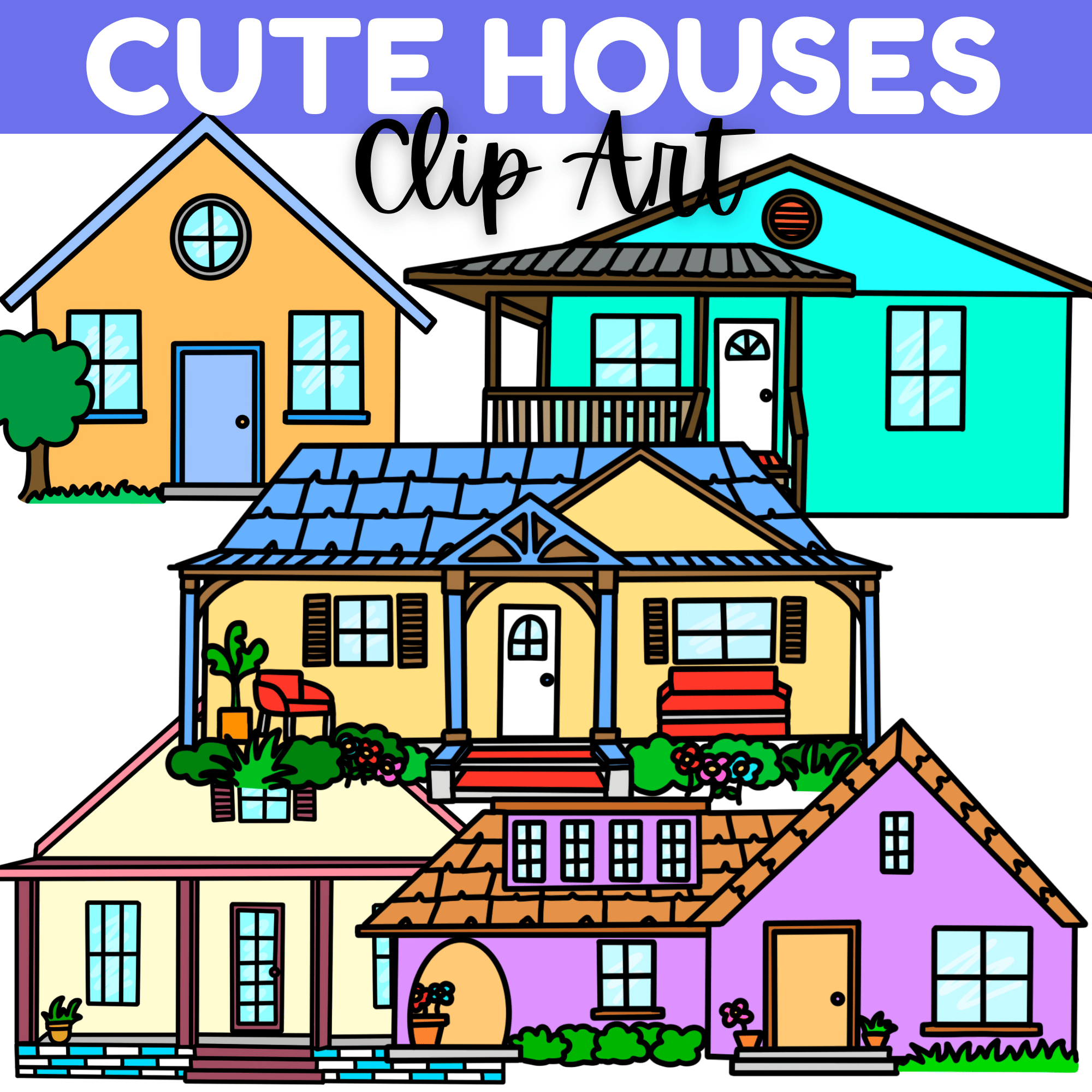 Cute House Clip Art - Payhip