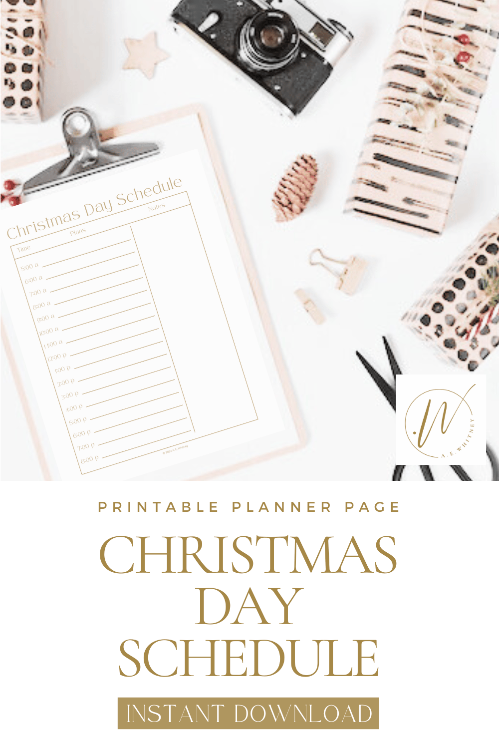 Printable Christmas Day Schedule Planner Worksheet - Payhip