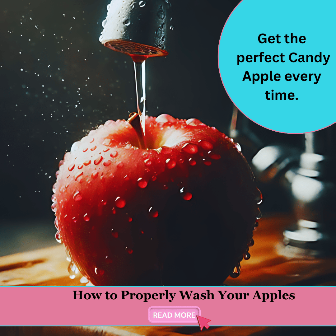 Properly washing your Apples to achieve your perfect Candy Apple