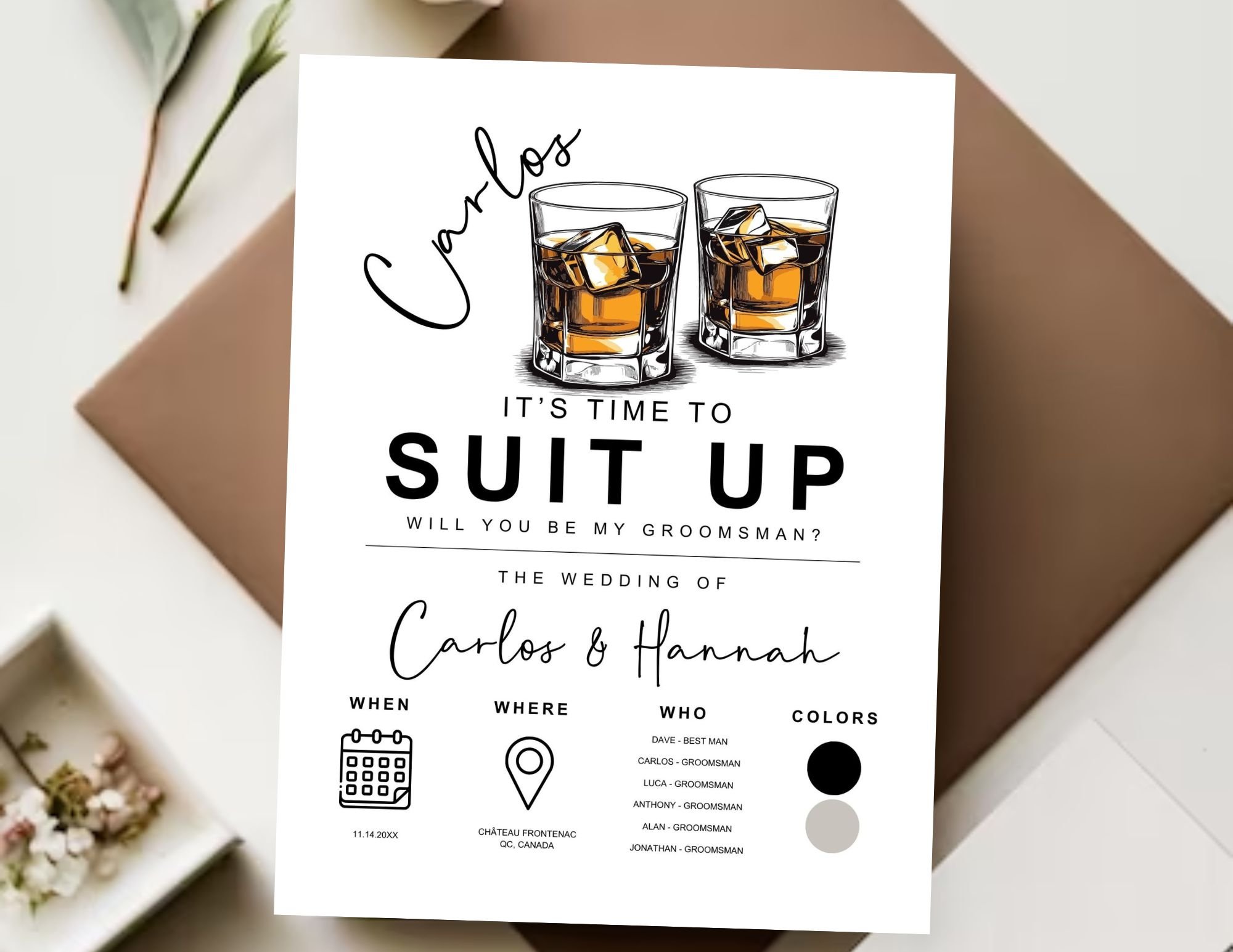 Groomsman/Best Man Proposal Printable | GPP010
