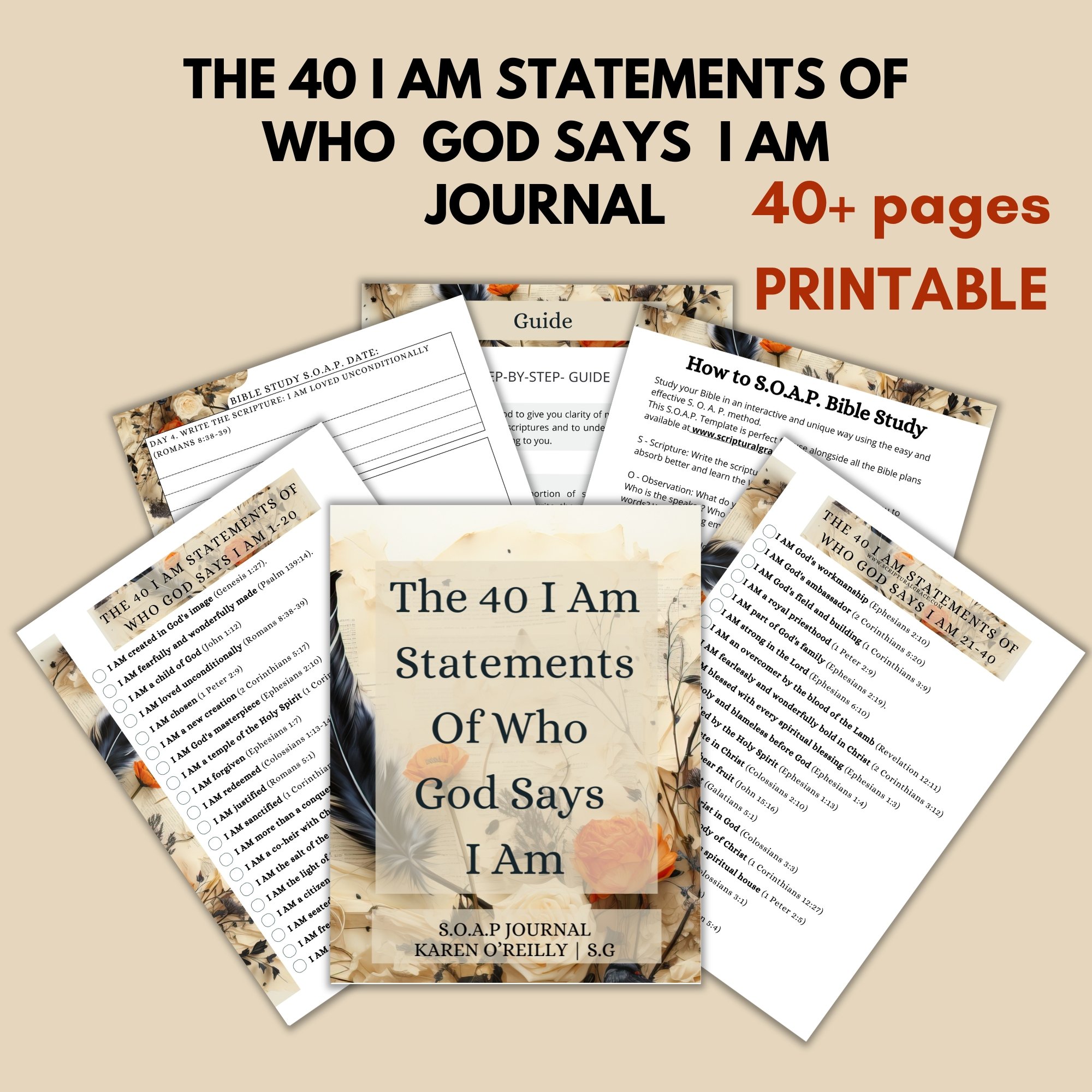 The 40 I Am Statements Of Who God Says I Am (Digital) - Payhip