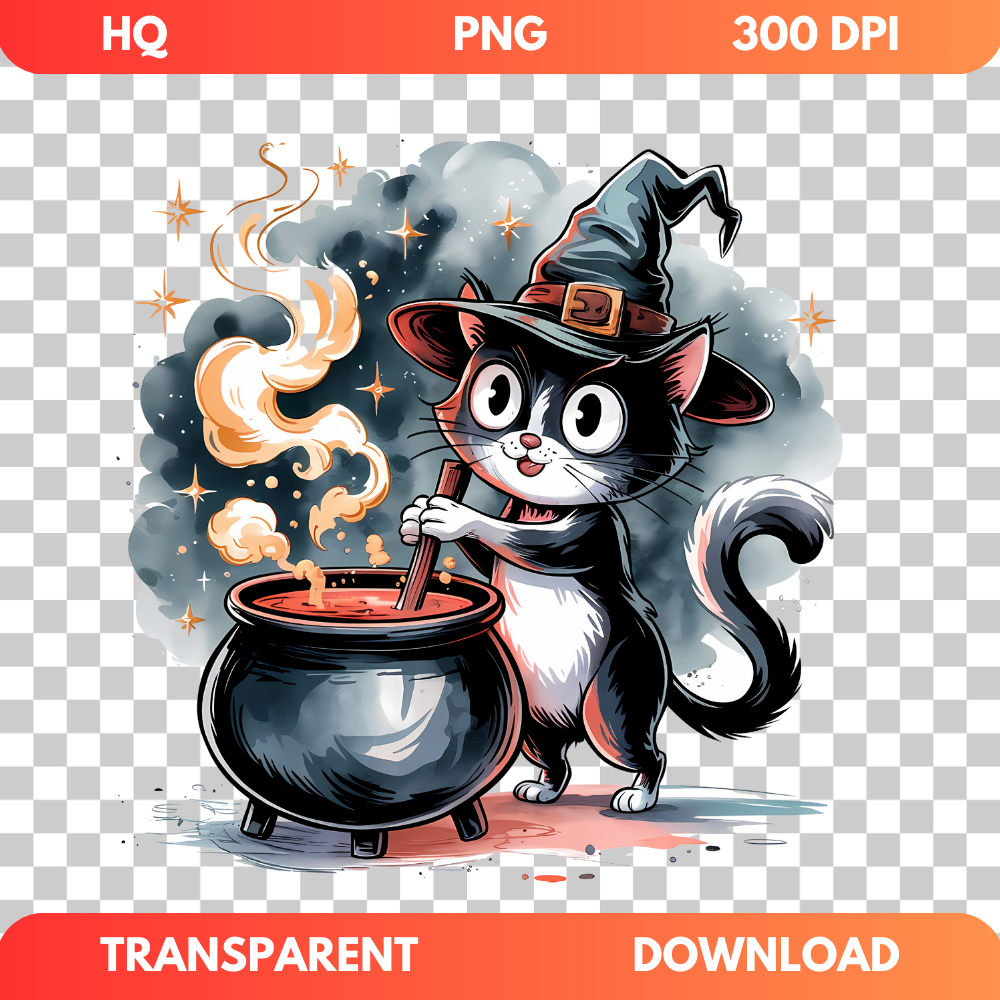 12 Cute Halloween Black Cat Clipart Pack Download - Payhip