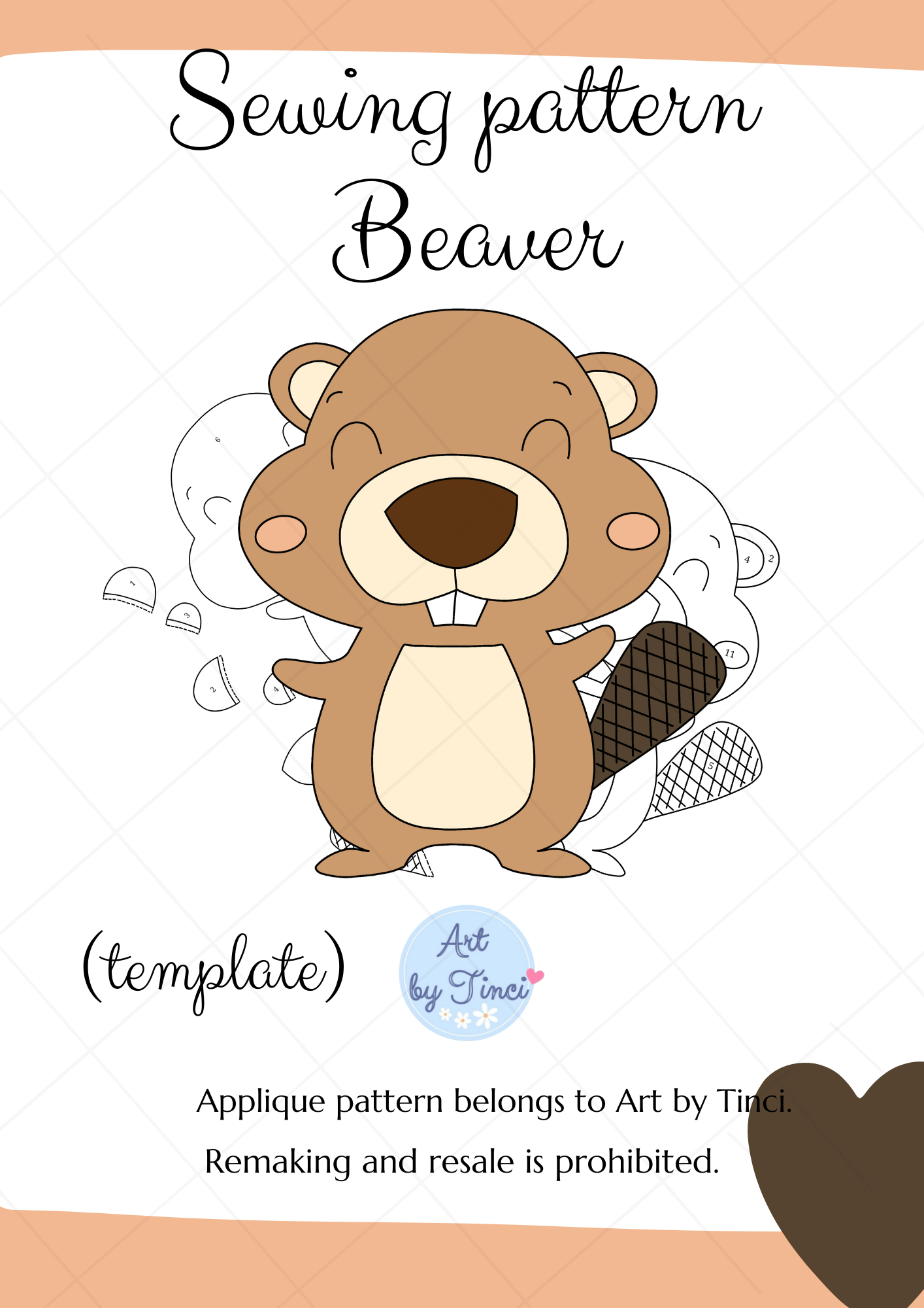 Sewing Pattern Beaver (template) - Payhip