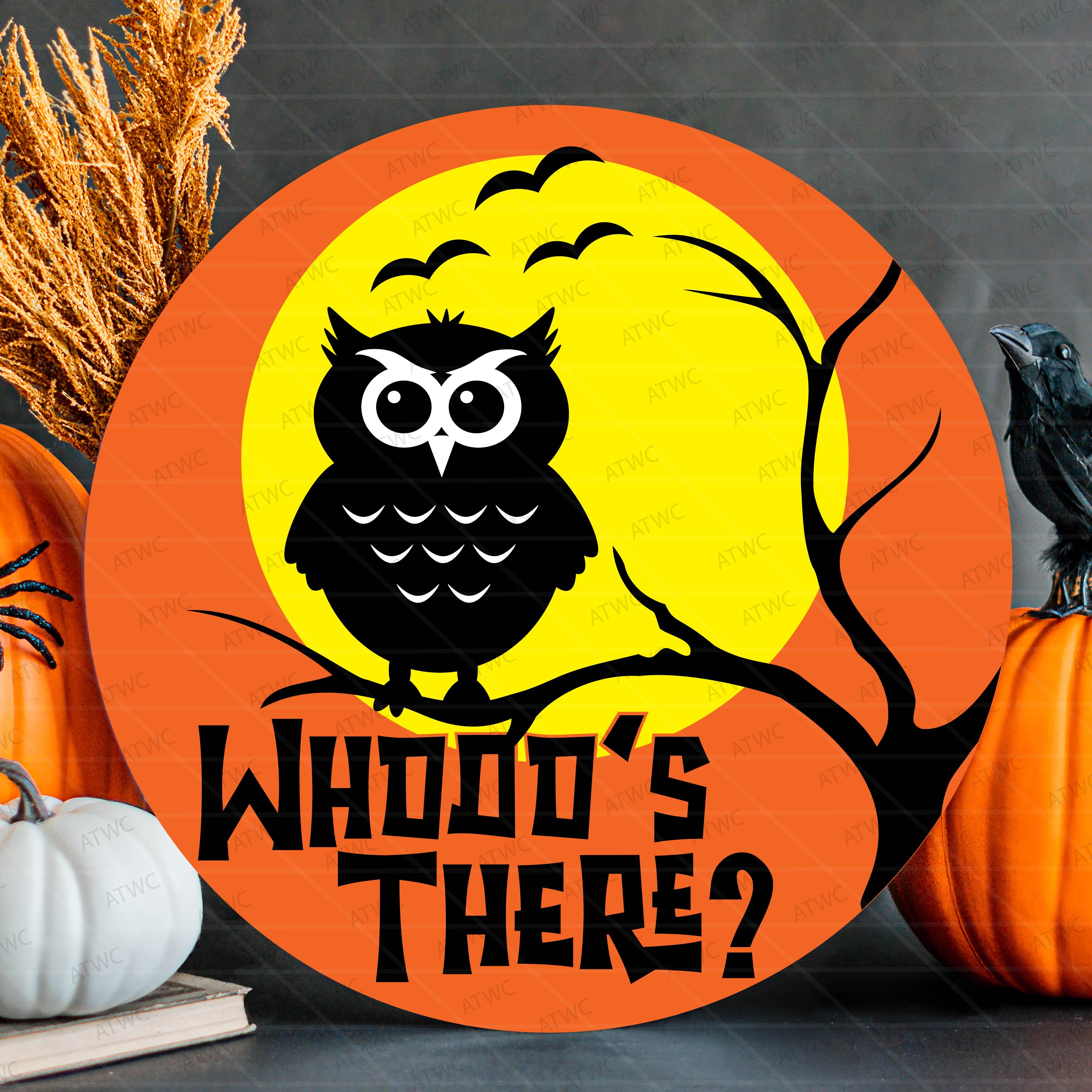 Halloween svg, Halloween Wood Round svg, Halloween Owl svg, Whooo's ...