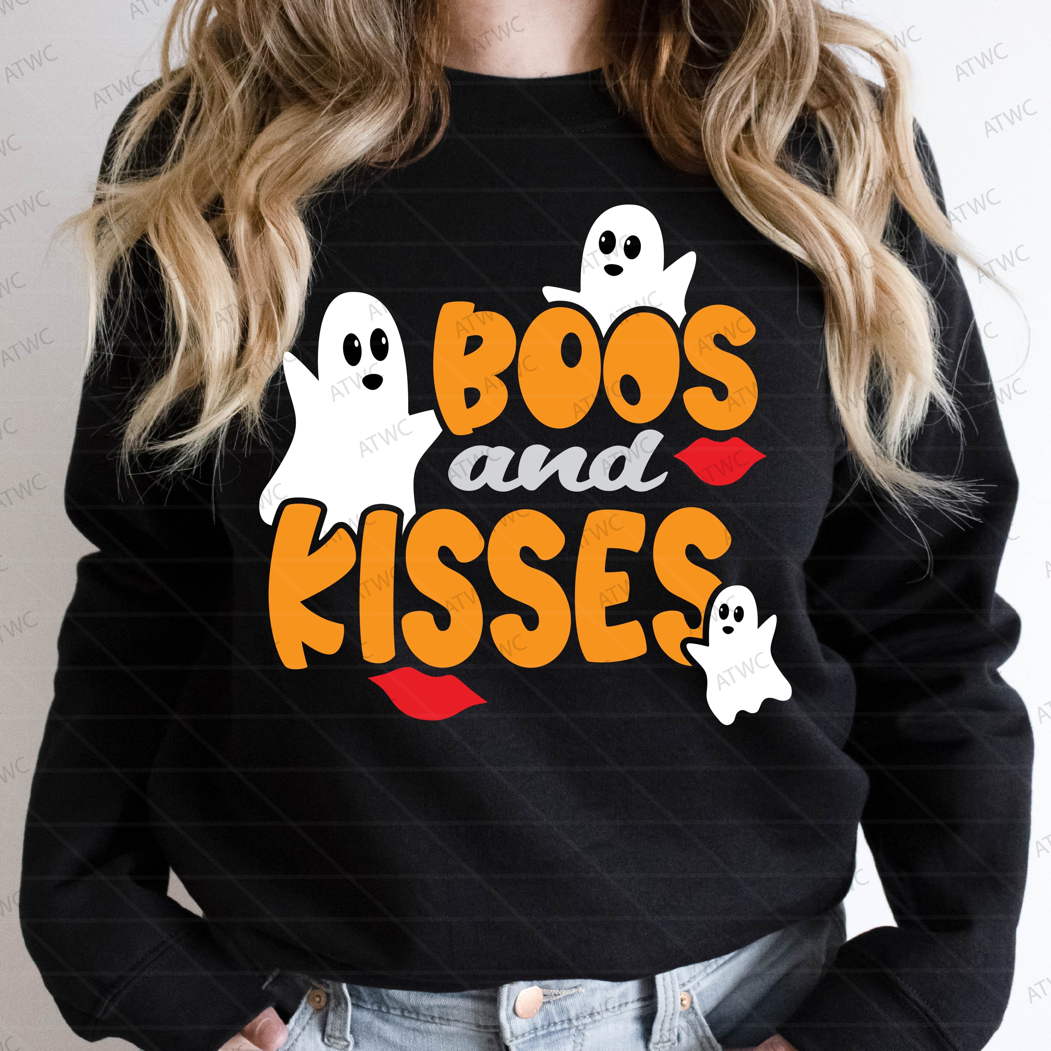 Halloween Boos and Kisses Ghost DIGITAL SVG Cut File, Halloween svg ...