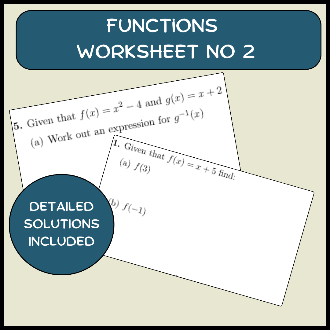 Special Cases of Linear Functions Worksheet (with solutions)
